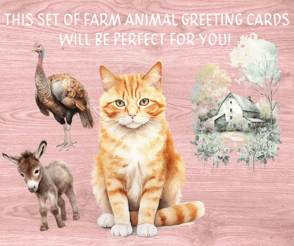 🚜 39 Printable Farm Animal Greeting Cards | 4x6 and 5x7 Country ...