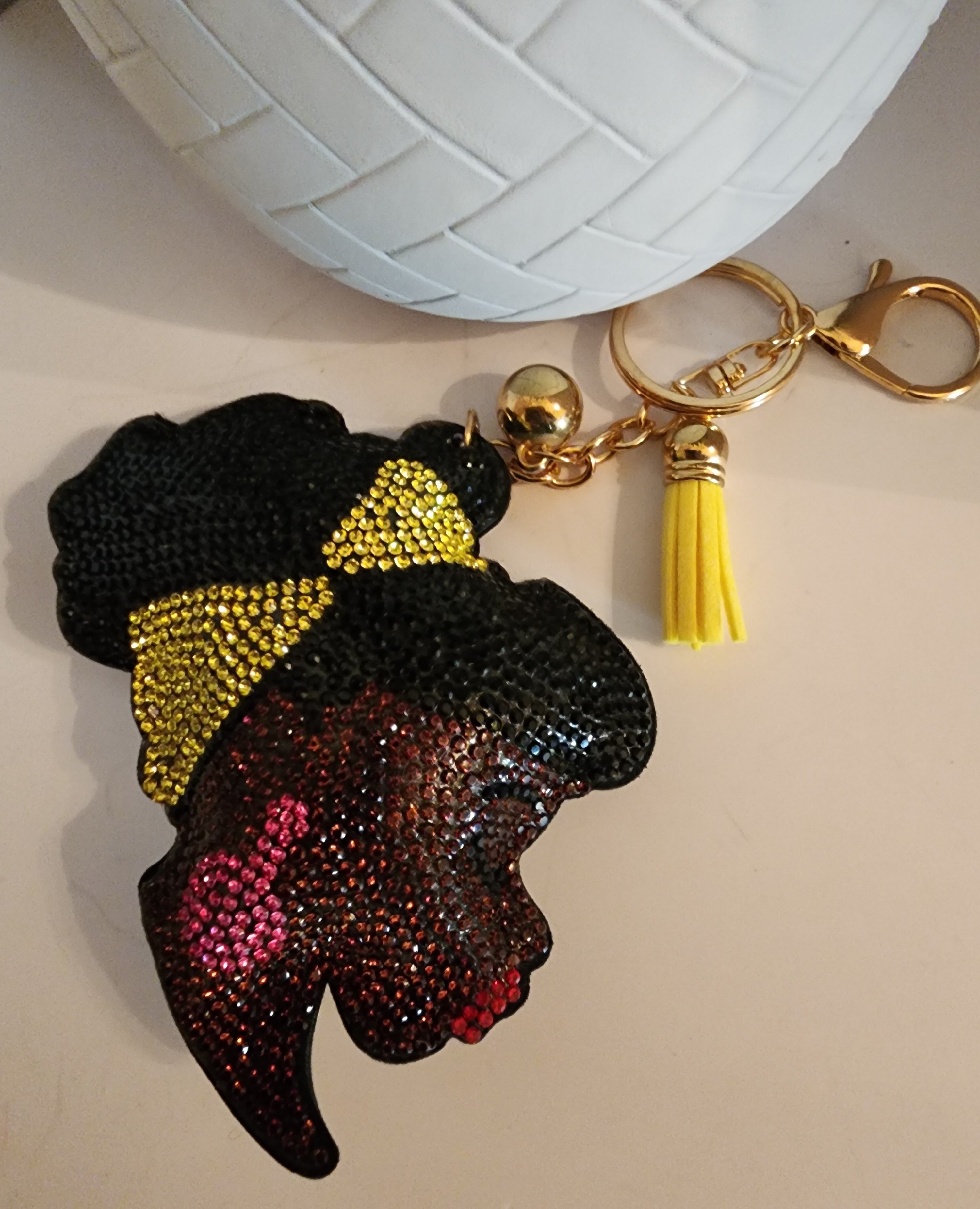 Brown Lady Keychain (Yellow) - Payhip