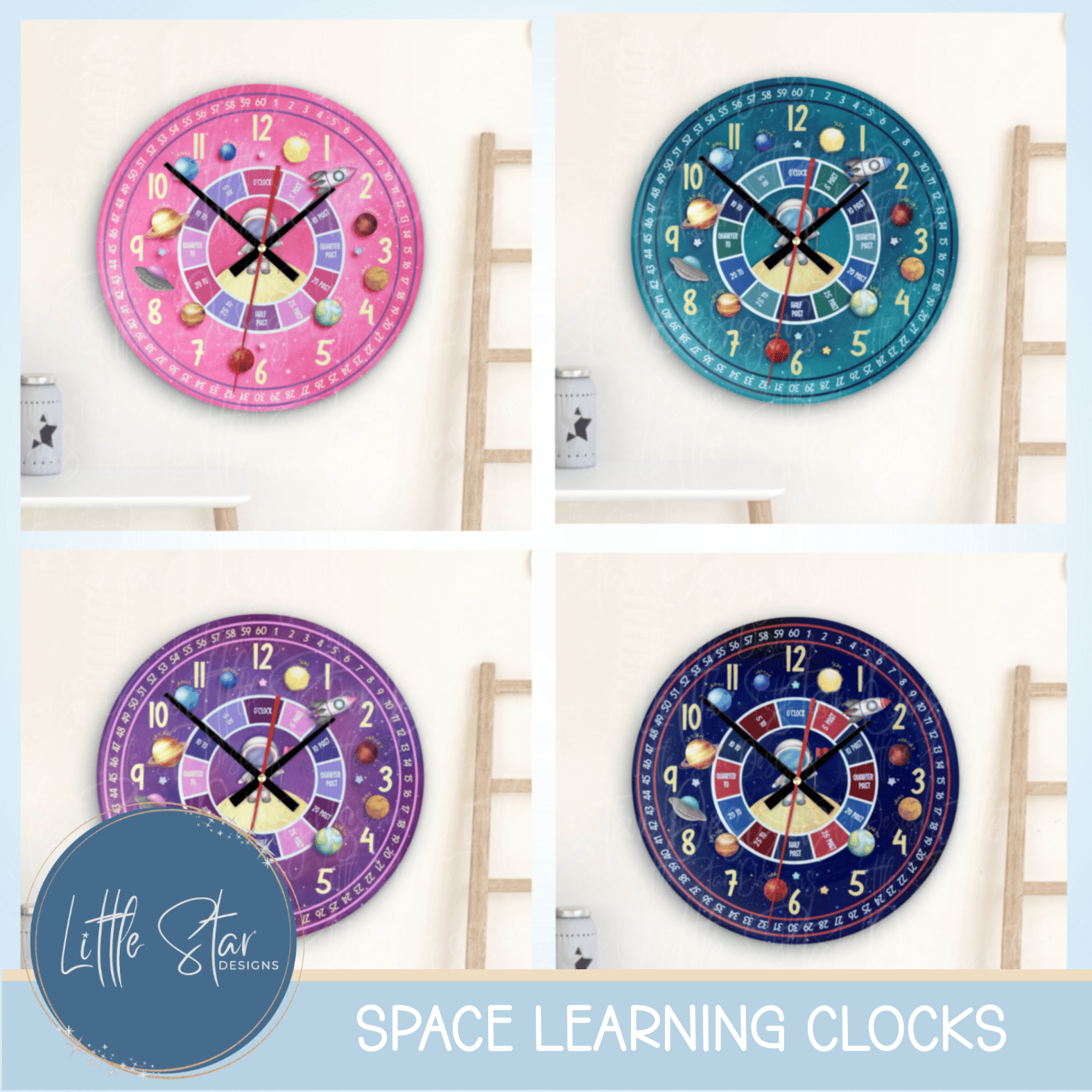 Space Learning Clocks - Payhip