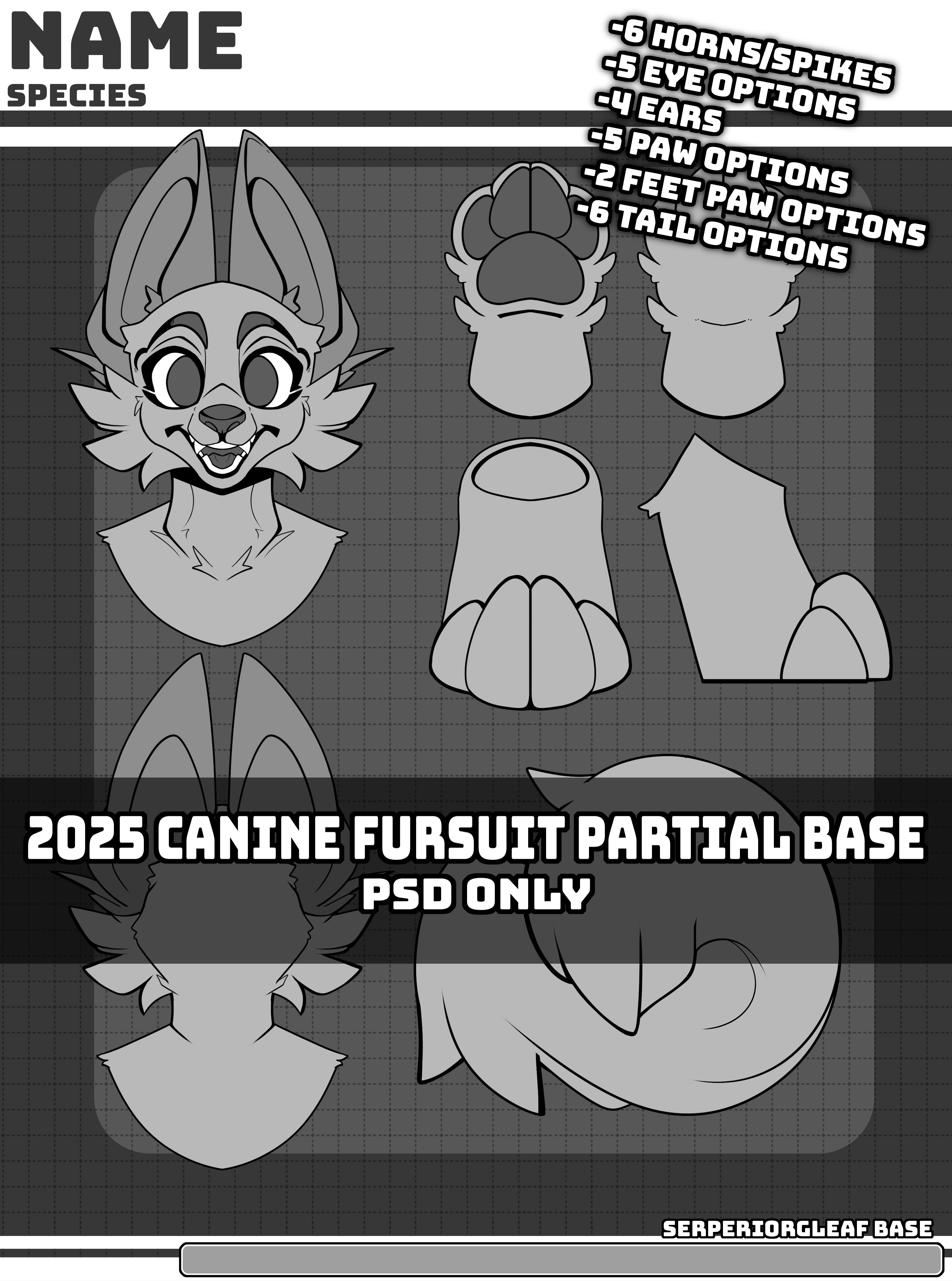 2025 Canine Fursuit Partial Base - Payhip