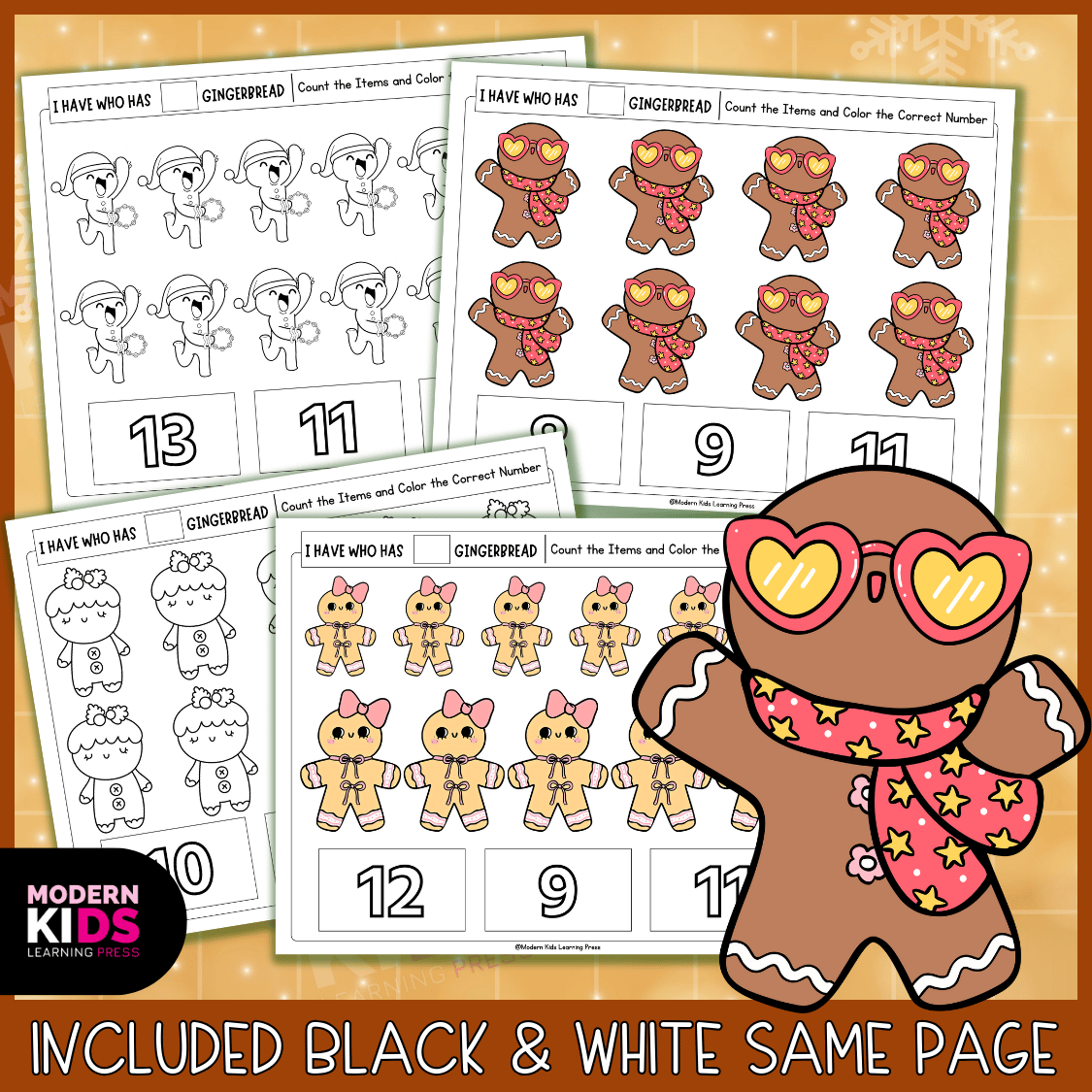 I Have Who Has Gingerbread - Counting Objects to 20 Worksheets: Autism ...