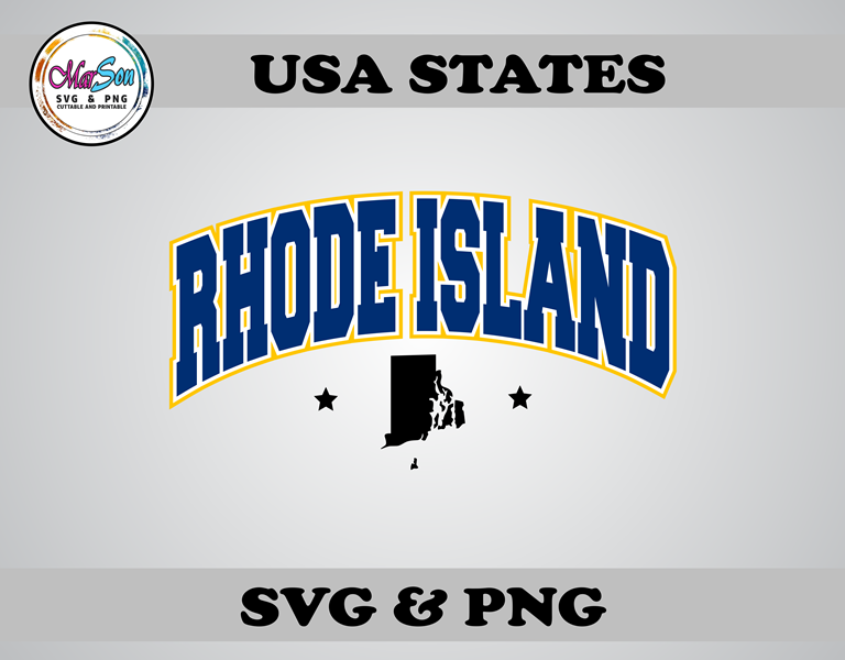 RHODE ISLAND USA STATE SVG AND PNG, Digital Download