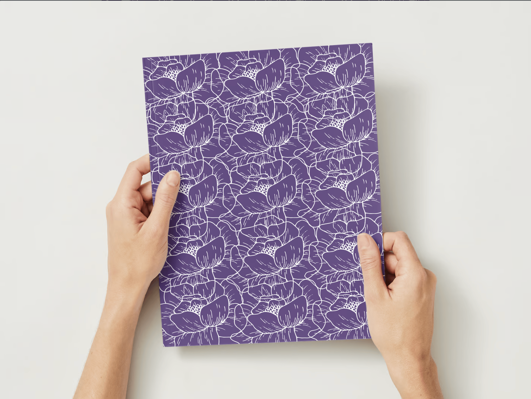 Floral Passion Papers Dark Purple A4 PDF Digital Download