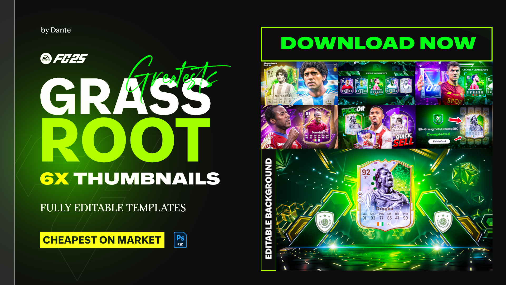 FC26 GFX PACK - 100 THUMBNAIL TEMPLATES - Payhip