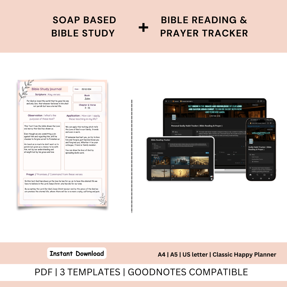 Bible Verse Journaling Bible Reading & Prayer Tracker ( Notion Template ...