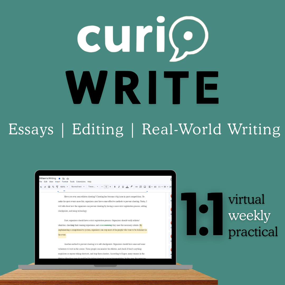 CurioWrite: Live Writing Tutoring for Ages 8-18 - Payhip