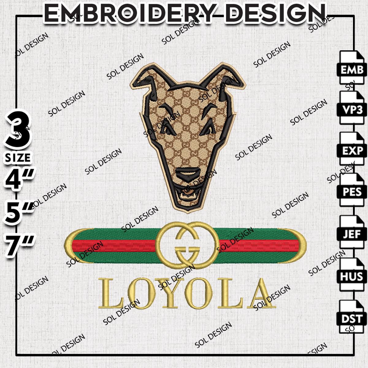 Gu.cci NCAA Loyola Maryland Greyhound Embroidery Designs, Loyola ...