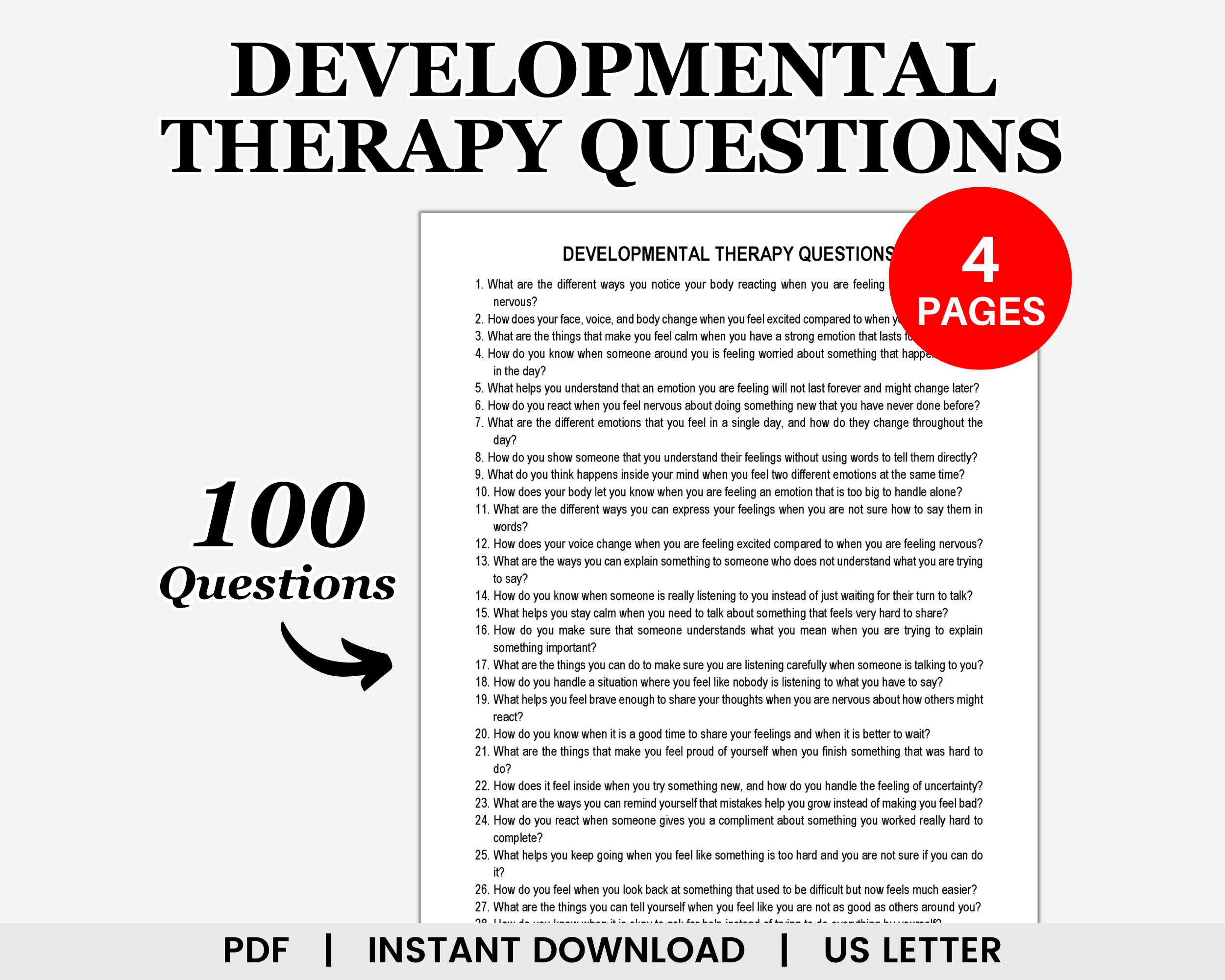 Developmental Therapy Questions, Child Therapy, Early Childhood Education, School Counseling ...