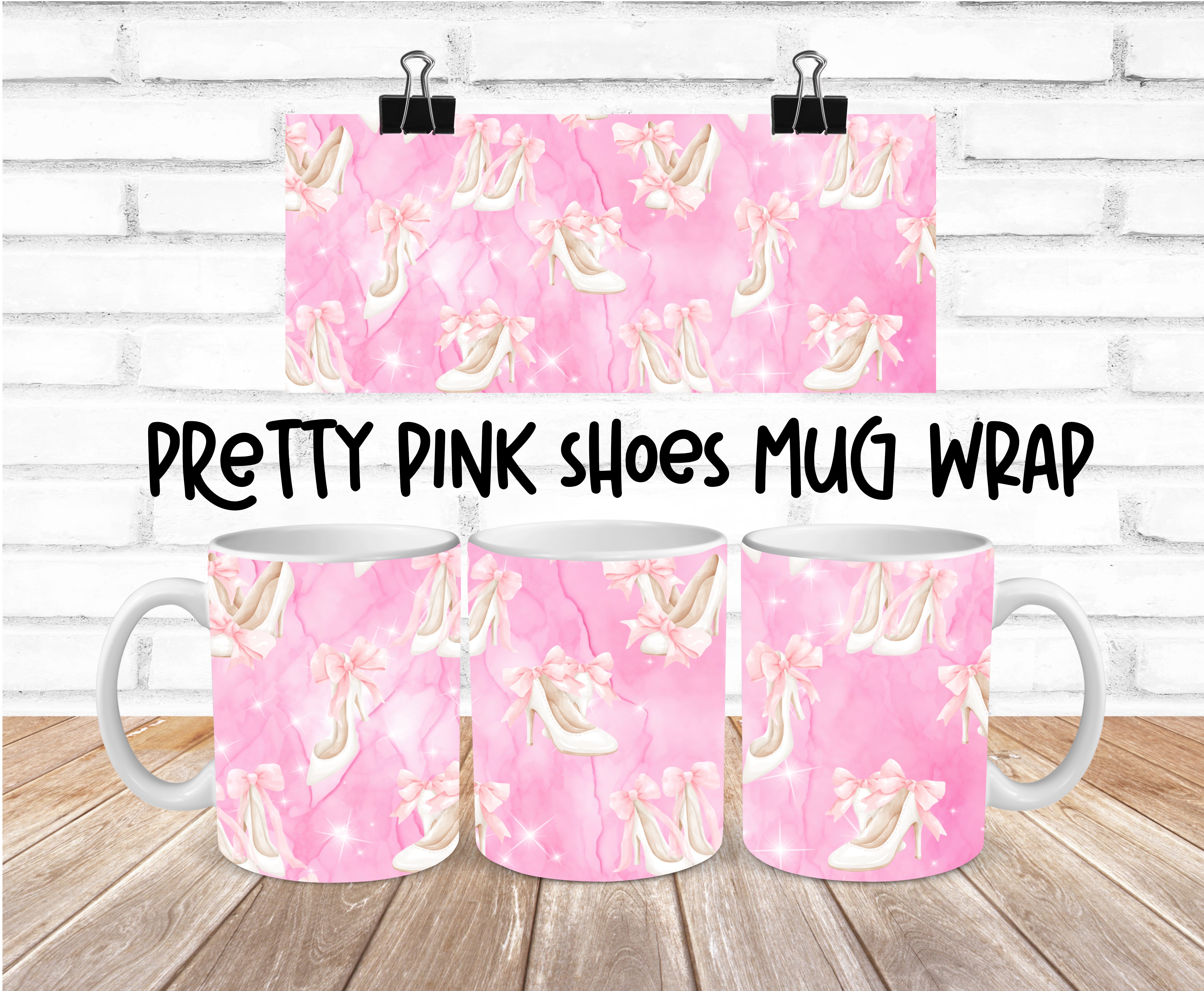 Pretty Pink Shoes Mug Wrap & Coaster - Payhip