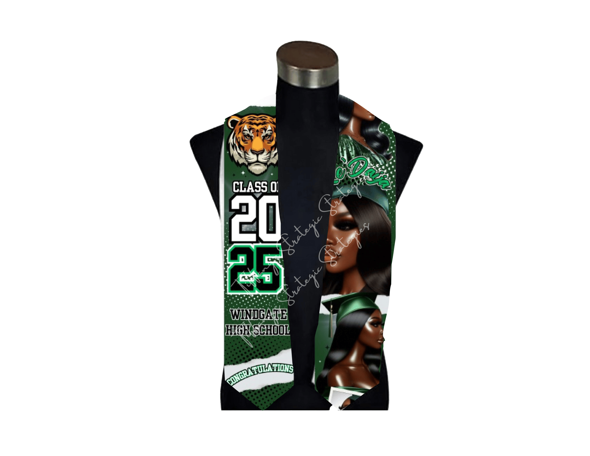 Graduation Stole Template Bundle, Sublimation Stole Template, Canva ...