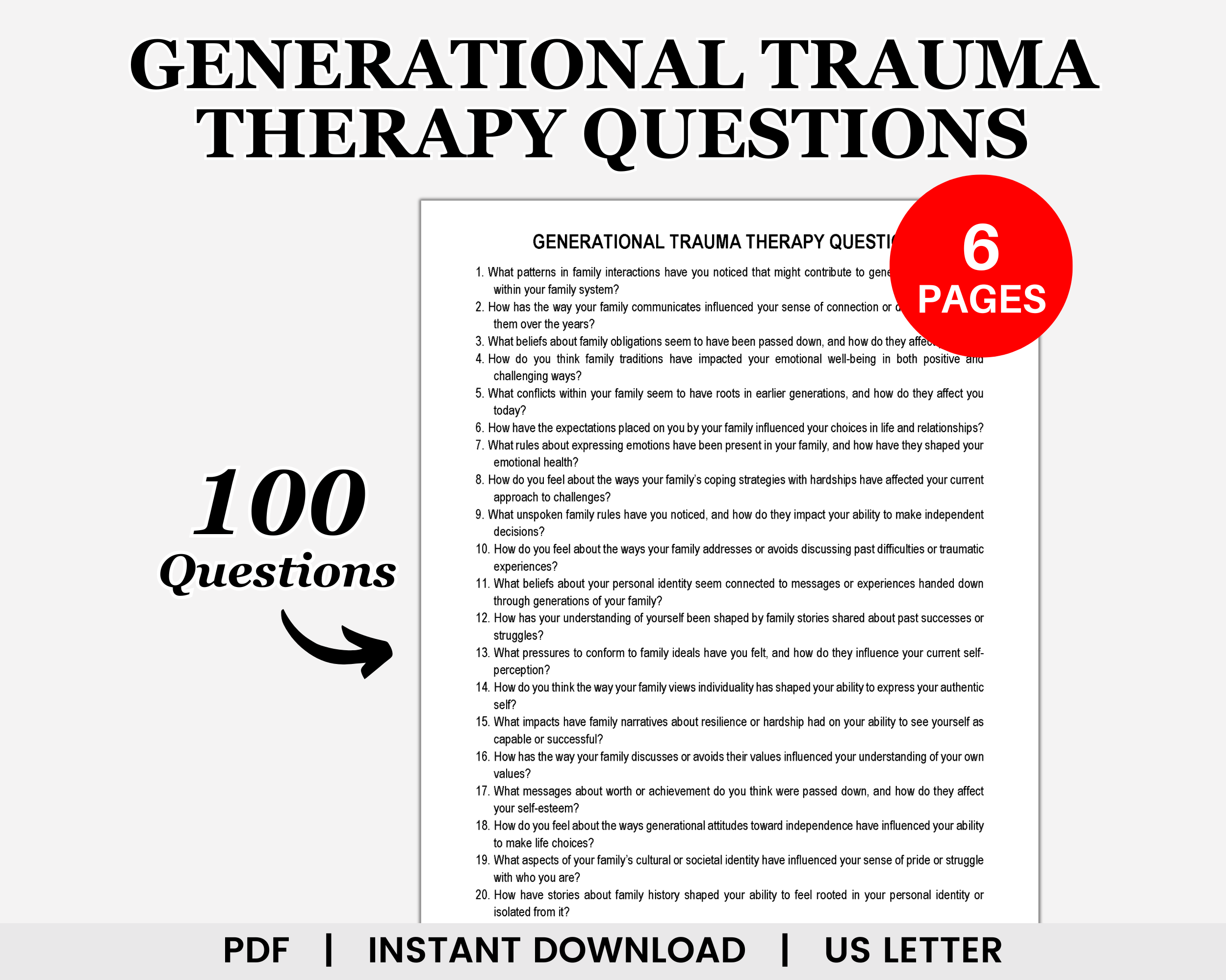 Generational Trauma Therapy Questions, Ancestral Trauma, Childhood Trauma, Family Systems ...