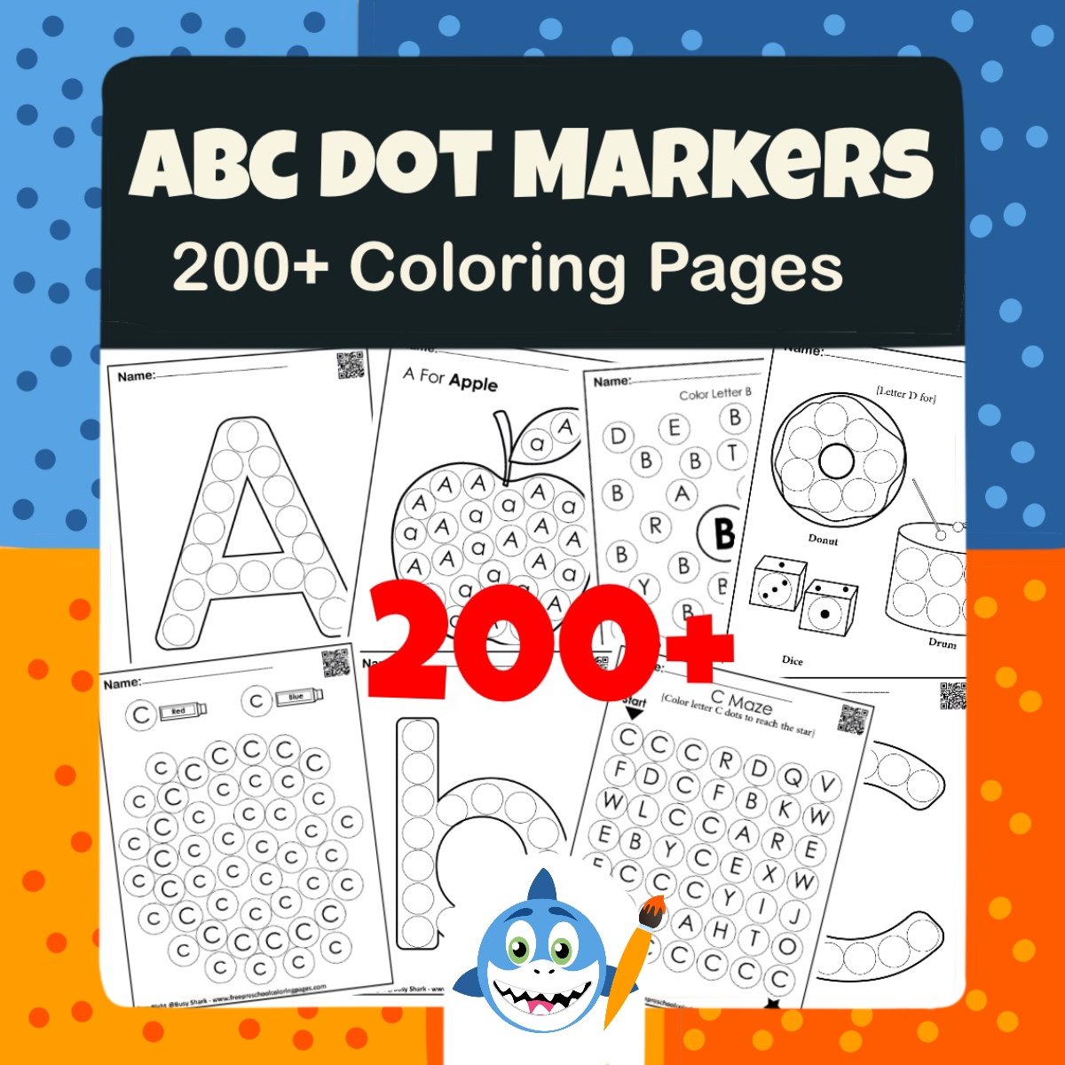 200 All ABC Dot Markers PDF (26 pdf files)