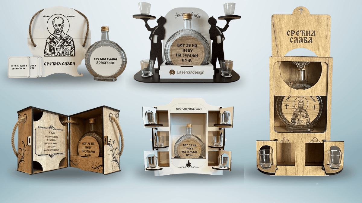 Portable Mini Bar | Laser Cut Mini bar | Mini Bar Gift | Files For ...