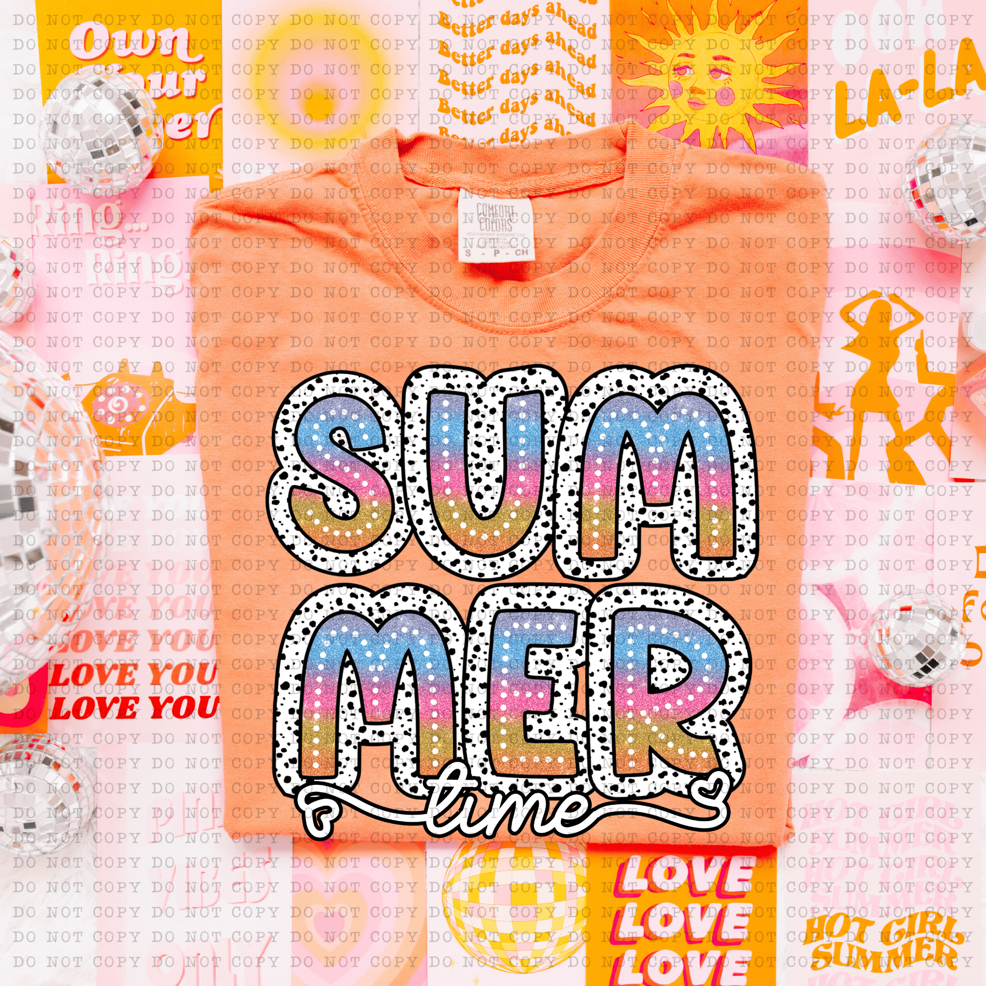 SUMMER TIME TIE DYE DOTTIE PNG DIGITAL DOWNLOAD
