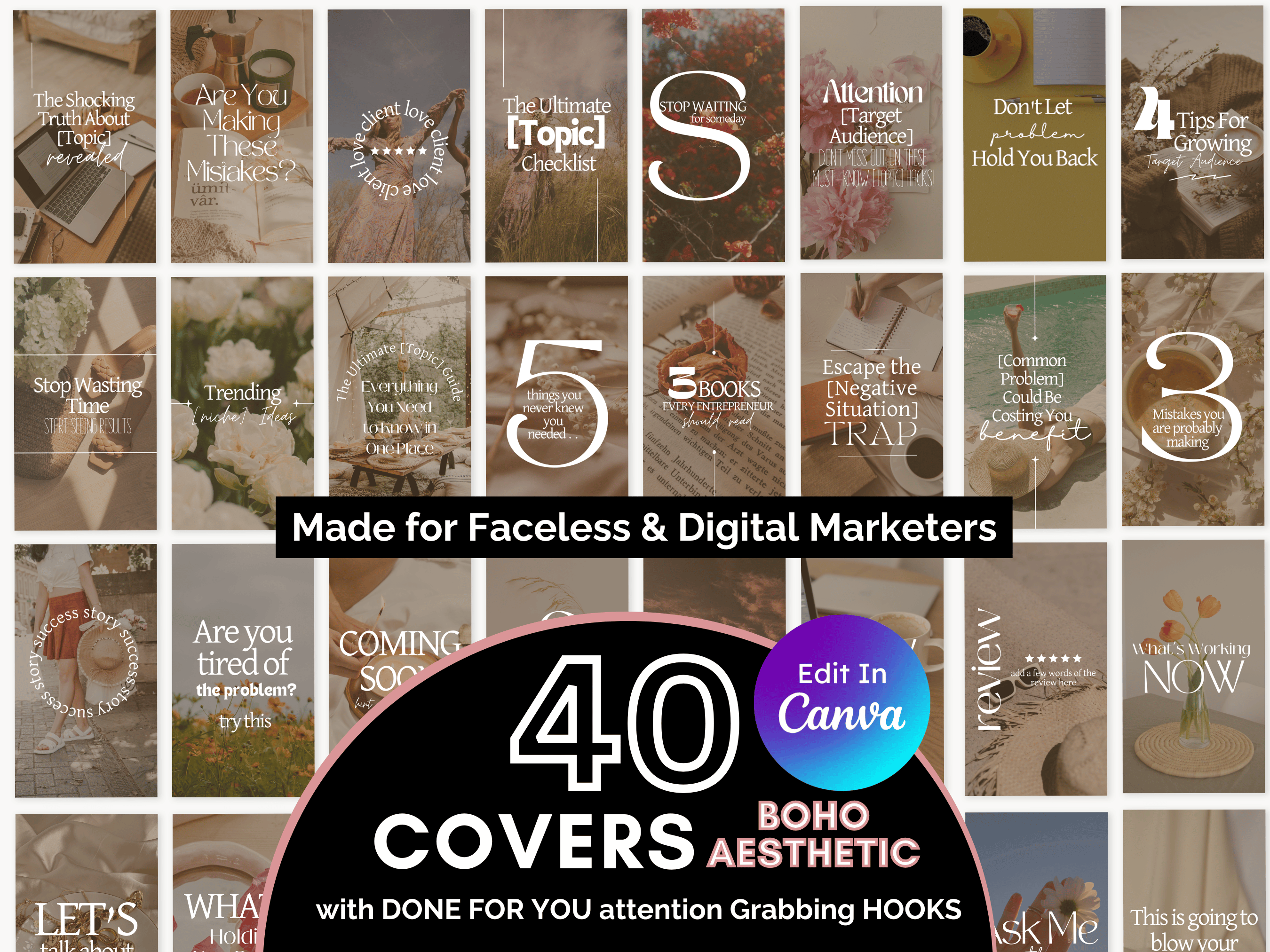 40 Instagram Reel Cover Templates | Canva Editable Reel Templates ...