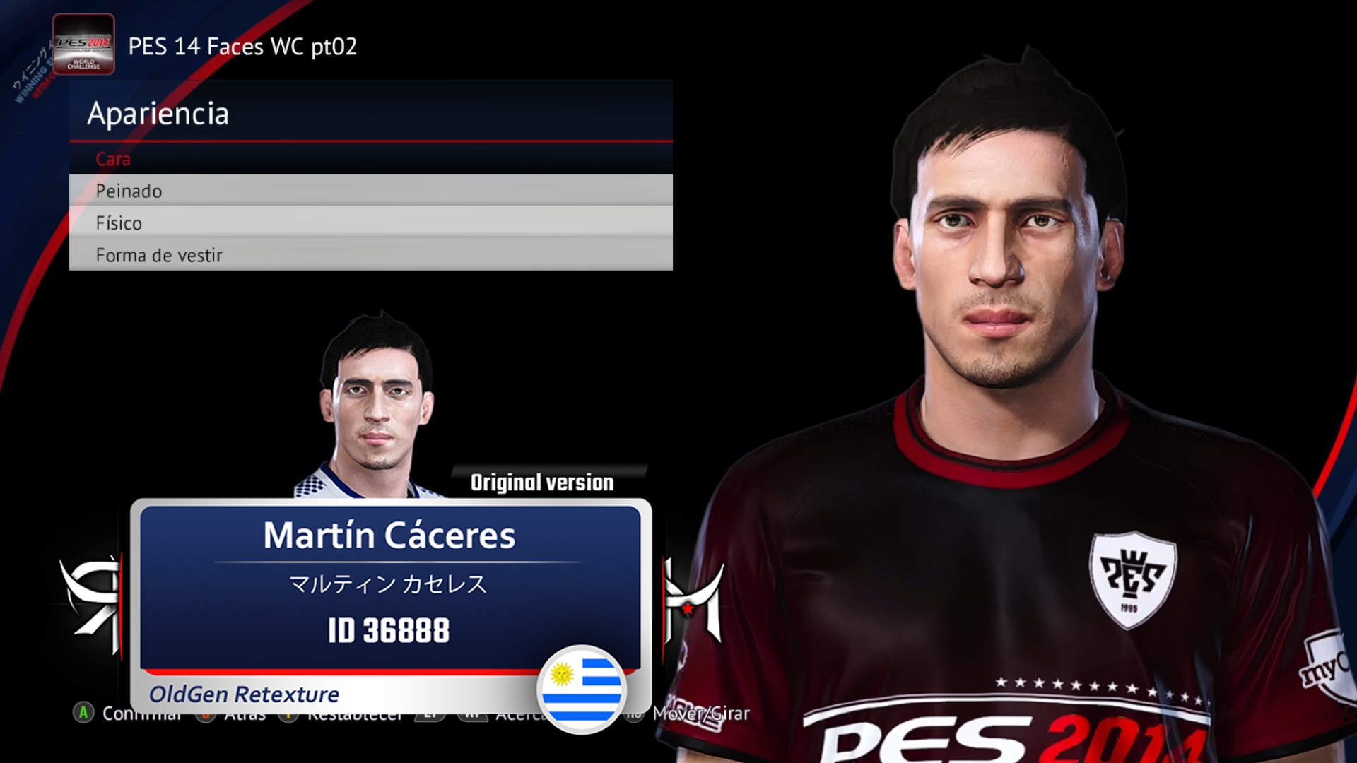 Martín Cáceres • PES 2014 WC Faces - Payhip