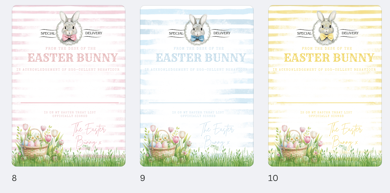 DIGITAL - Easter Bunny Certificate - Payhip