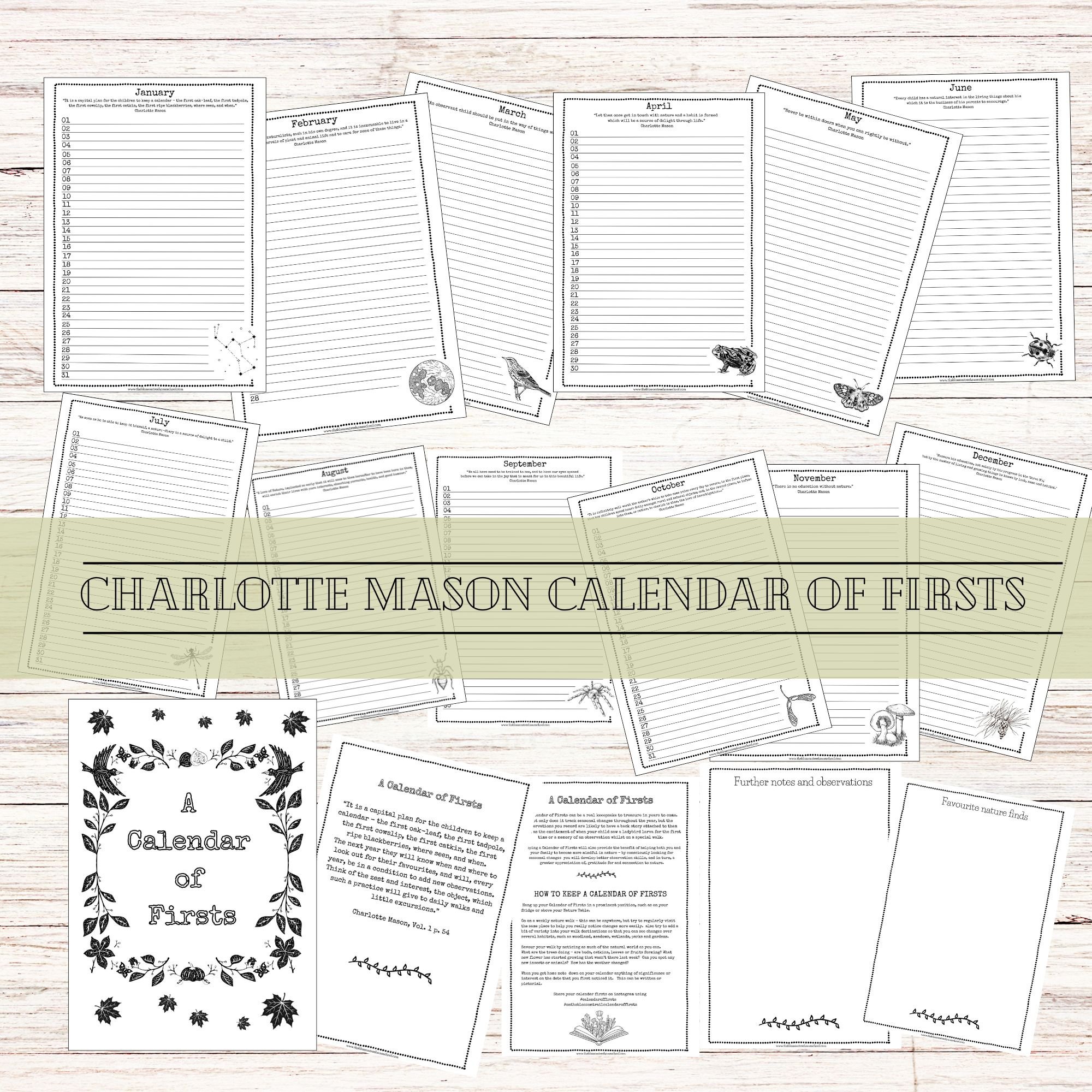 Charlotte Mason Calendar of Firsts - Payhip