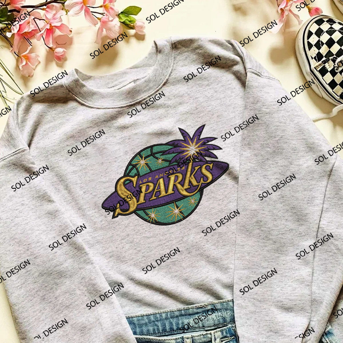 WNBA Los Angeles Sparks Logo Embroidery Files, WNBA Los Angeles Team ...