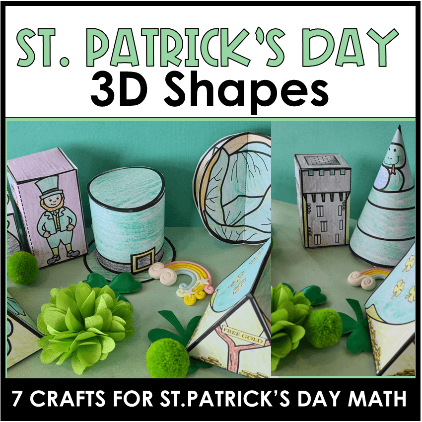 St Patrick's Day 3D Shapes Math Crafts Activity