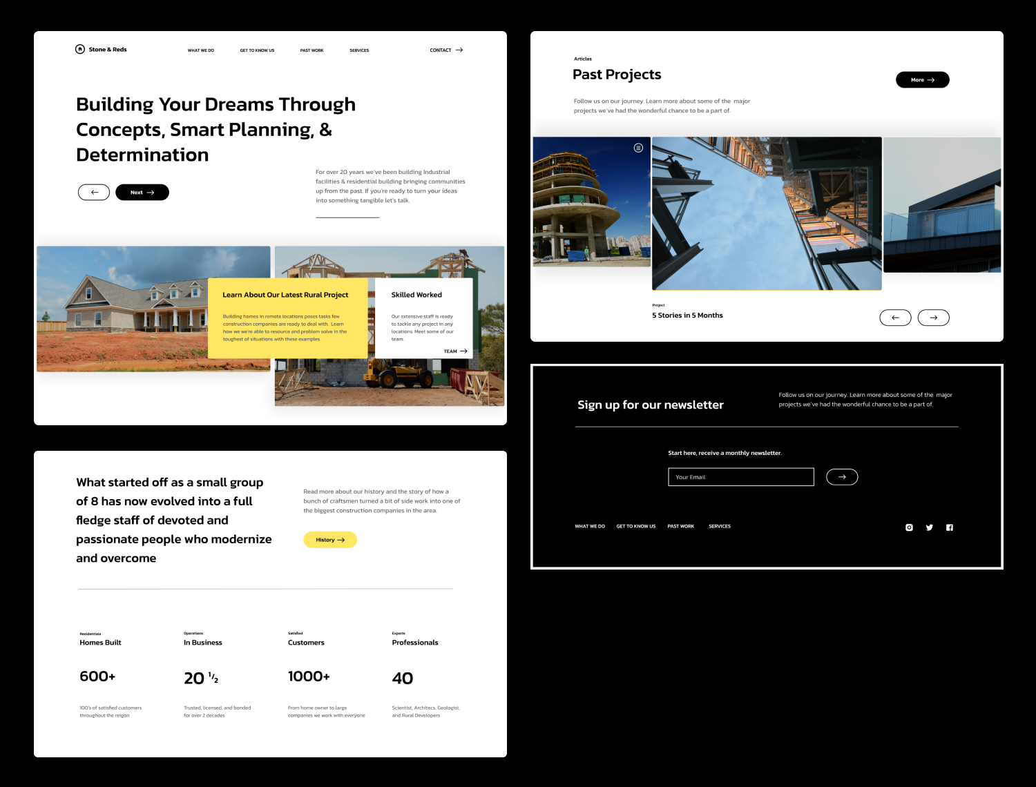 Construction Company Website Design - Figma Template - Payhip