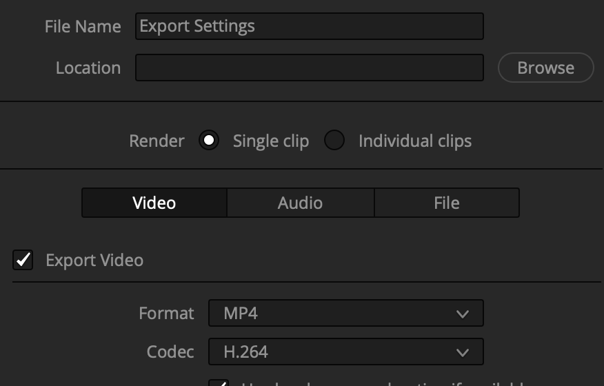 Davinci Resolve Export Settings - Payhip