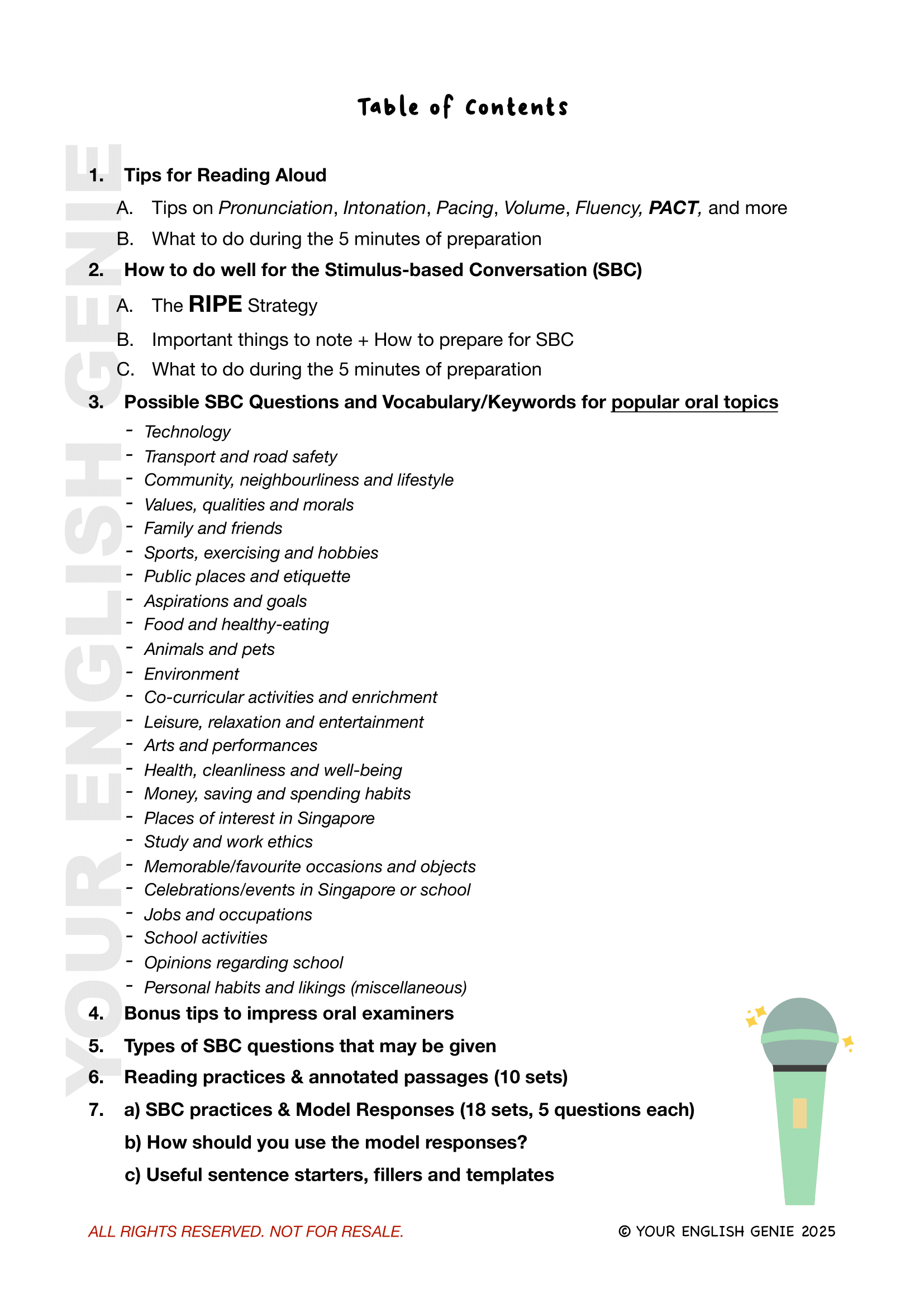 Your English Genie - PSLE English 2025