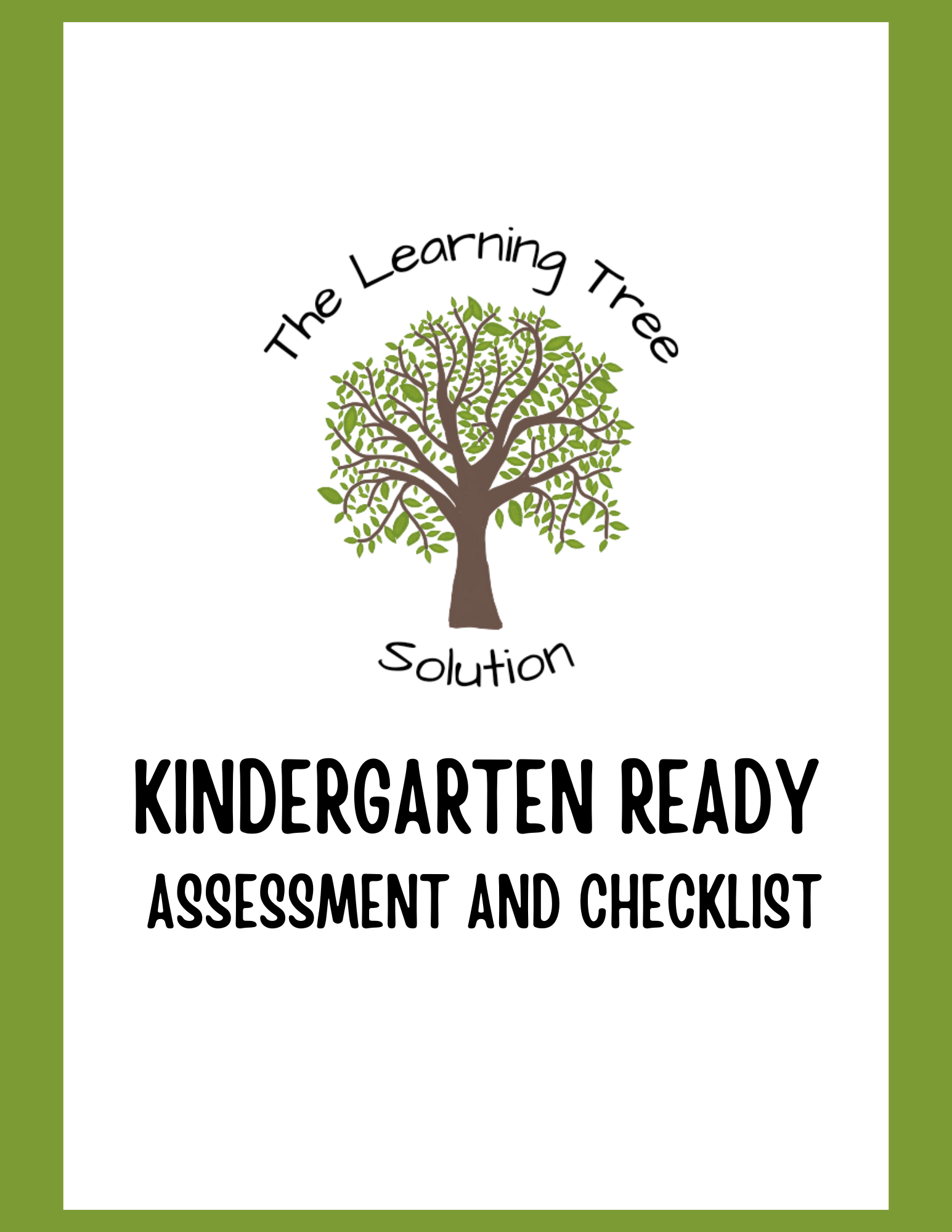Kindergarten Ready Assessment and Checklist - Payhip