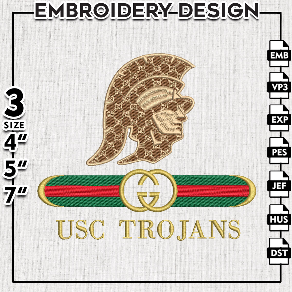 Gu.cci NCAA USC Trojans Embroidery Designs, NCAA USC College Football ...