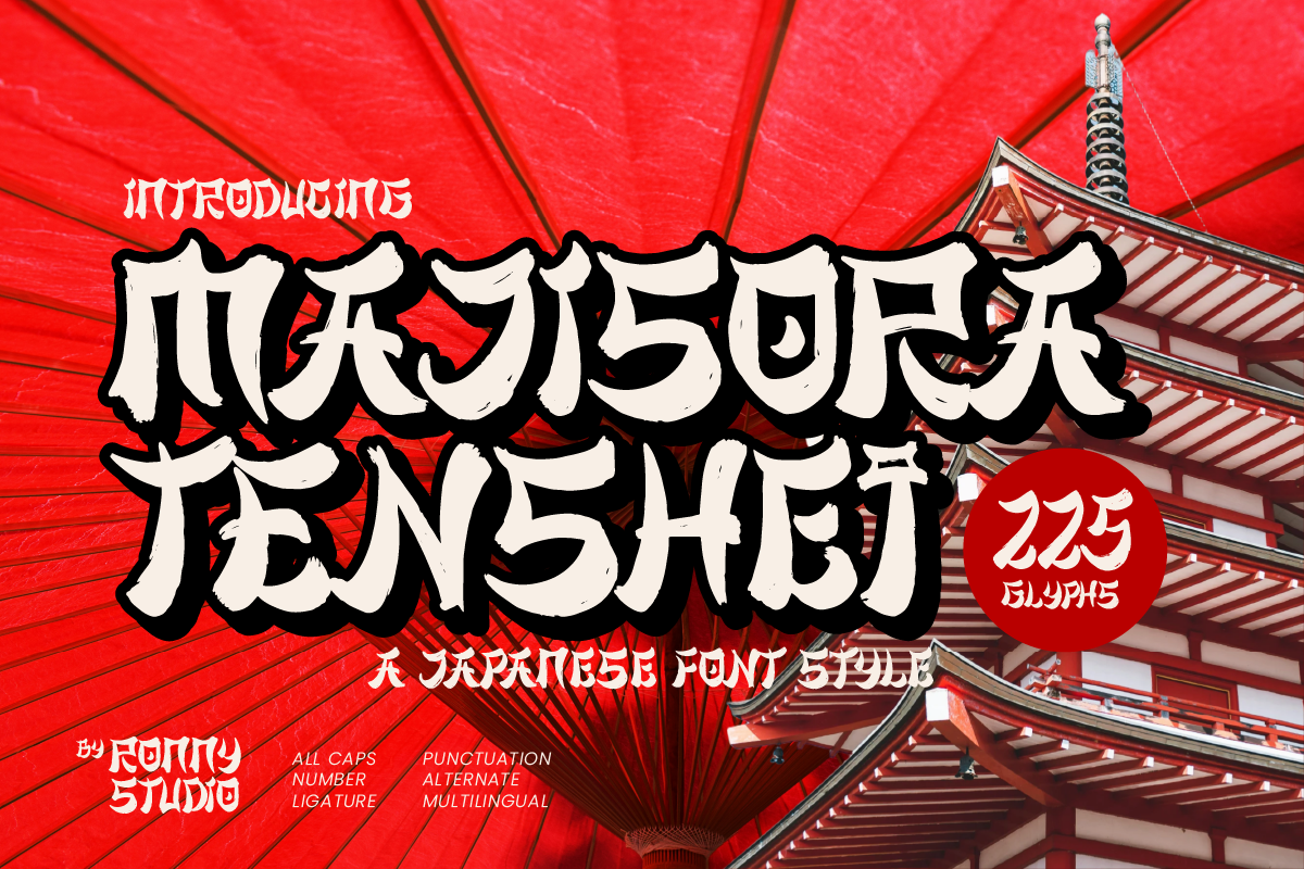 Majisora Tenshei - Japanese Font