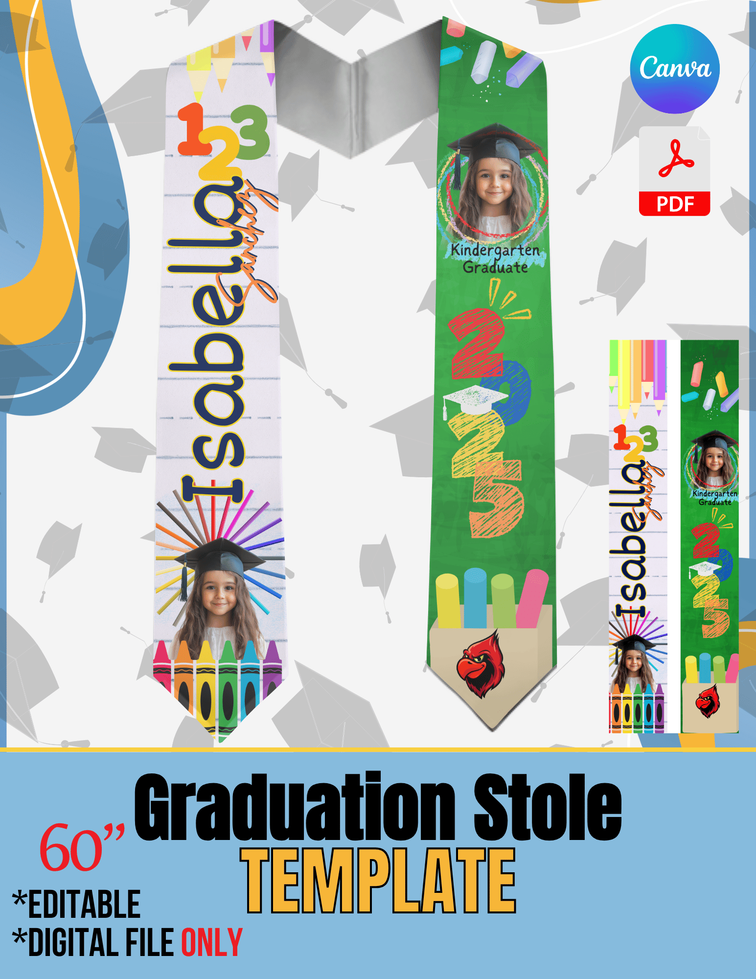 60” Chalk Board & Paper Stole- Canva link and PDF - Payhip