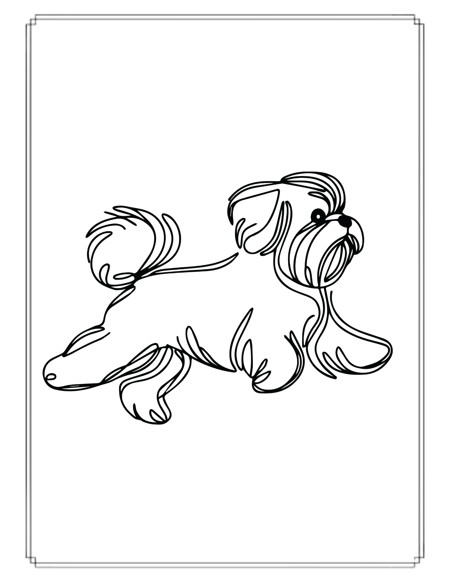 SHIH TZU Printable Notecard .11 - Payhip