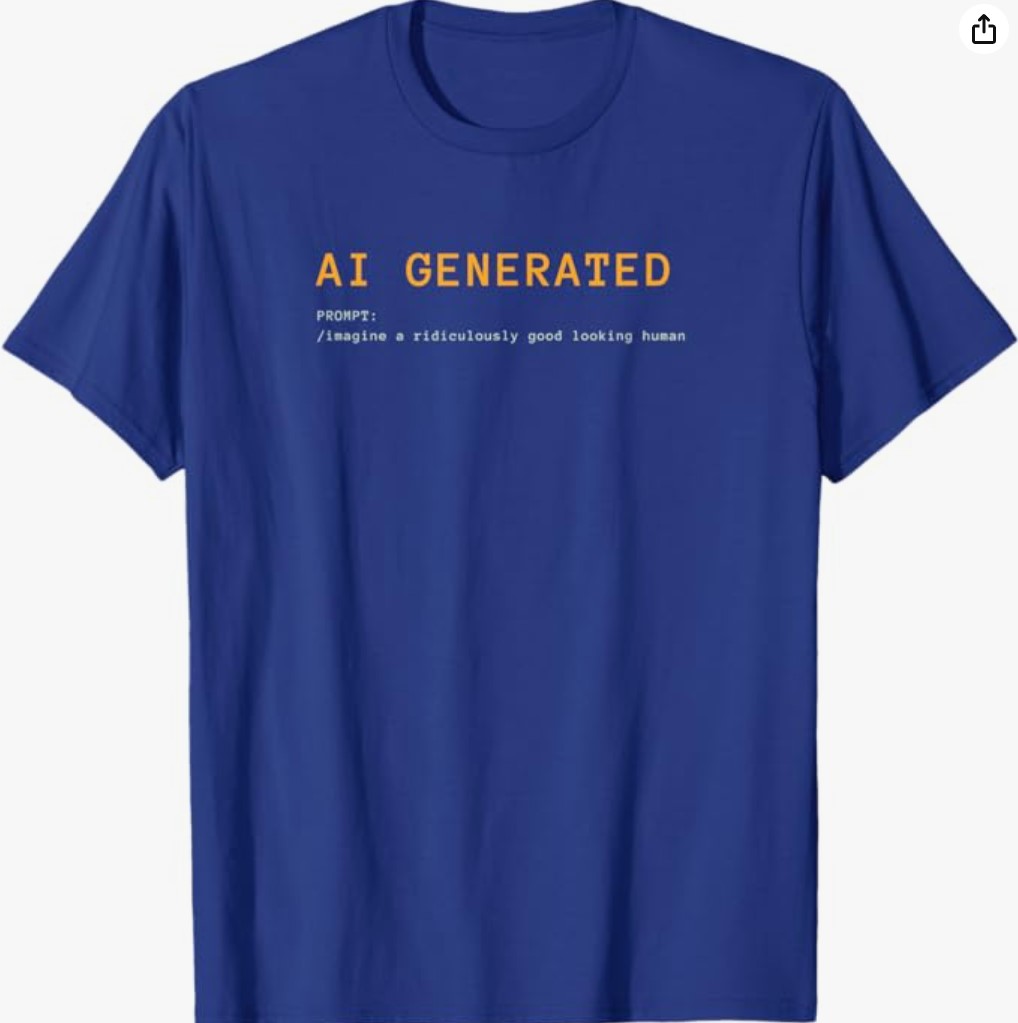 AI Generated Tee T-Shirt - Zero Designers, One AI. Perfect Shirt. - Payhip