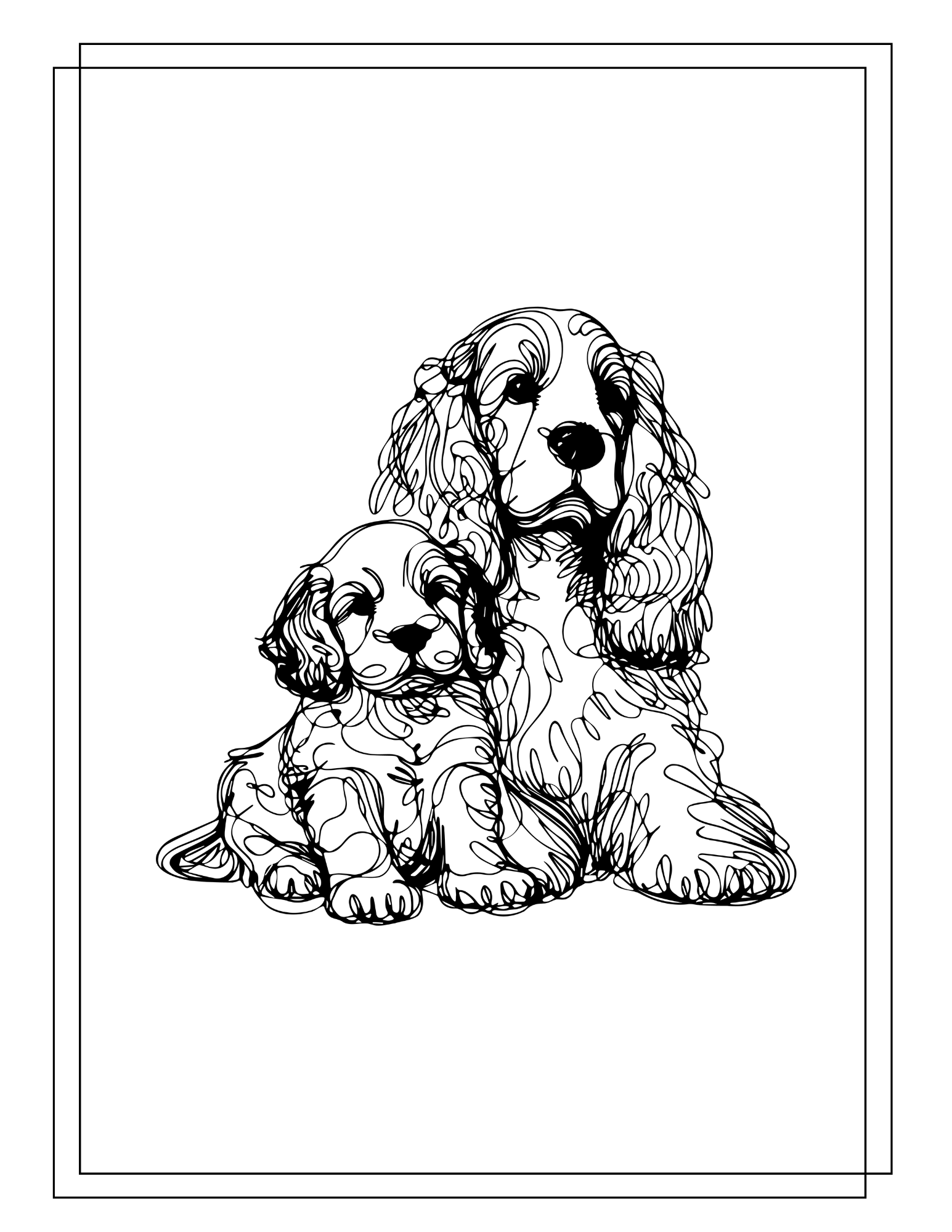 ENGLISH COCKER SPANIEL Printable Notecard .2 - Payhip