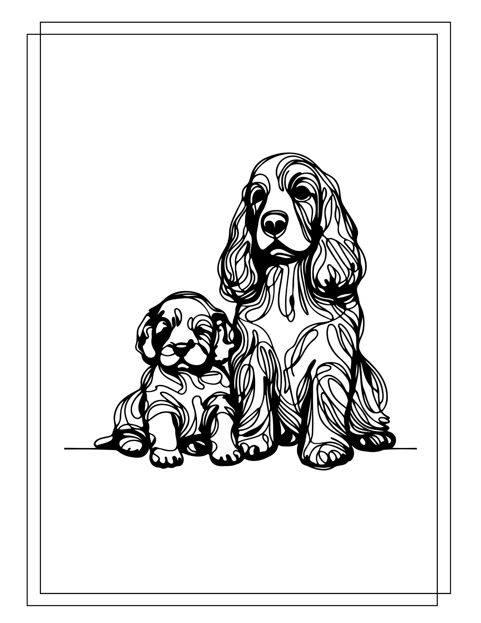 ENGLISH COCKER SPANIEL Printable Notecard .9 - Payhip