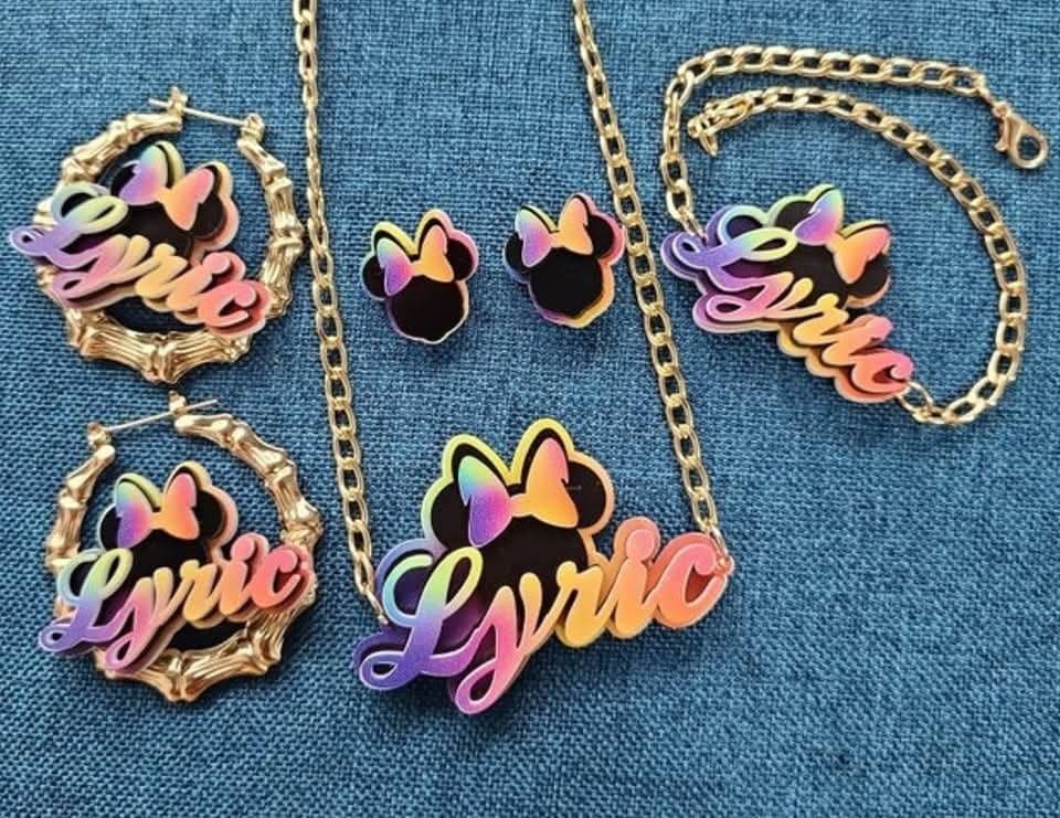 Mickey Mouse Rainbow Nameplate Kids Set - Payhip