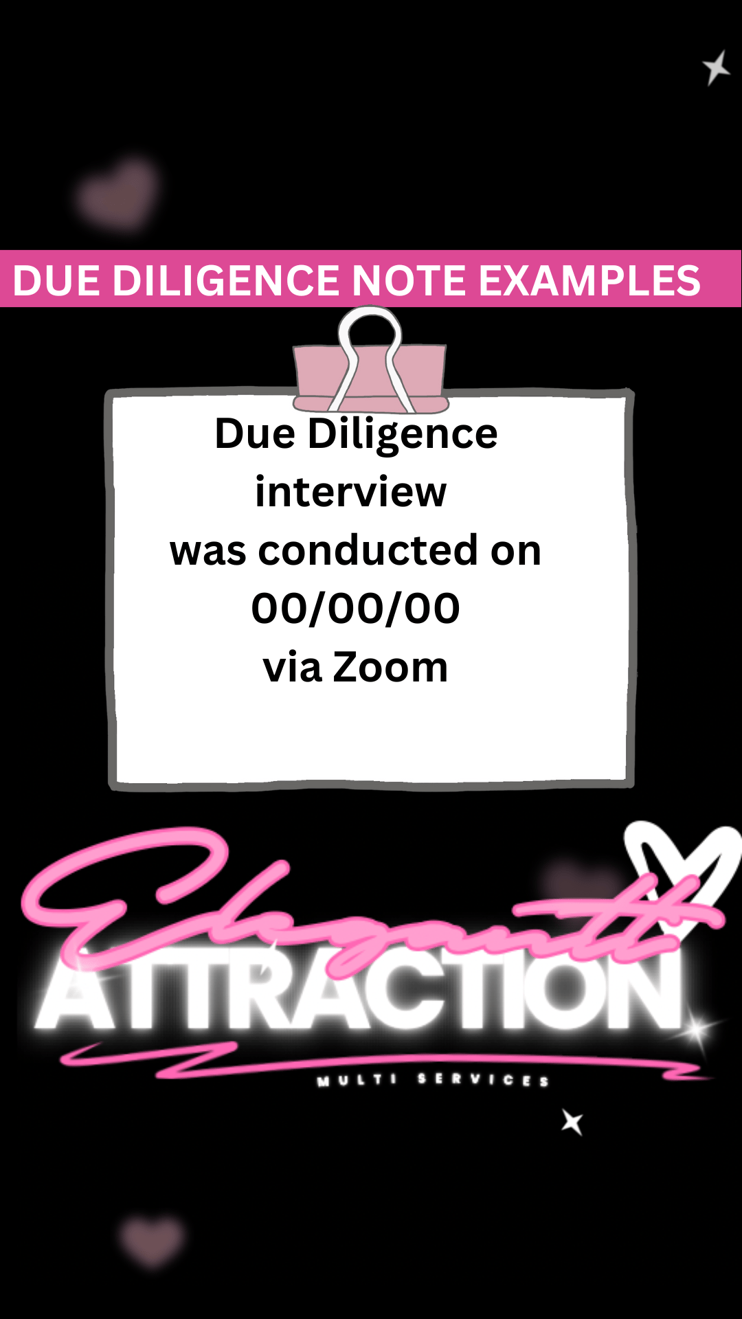 Due Diligence Note examples - Payhip