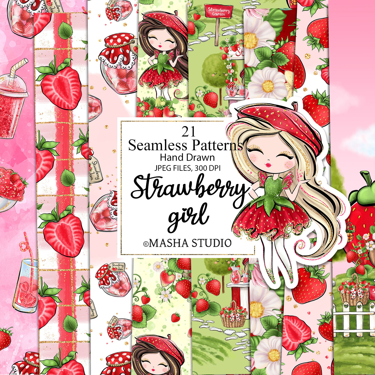Strawberry Seamless Digital Papers - Payhip