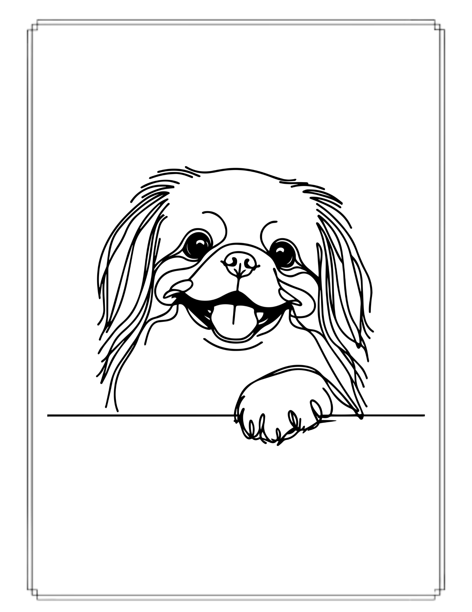 JAPANESE CHIN Printable Notecard .3 - Payhip