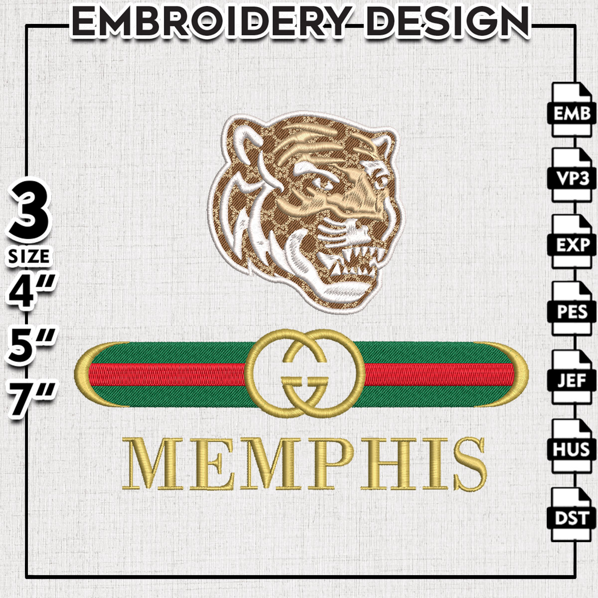 Gu.cci NCAA Memphis Tiger Embroidery Designs, NCAA Memphis College ...