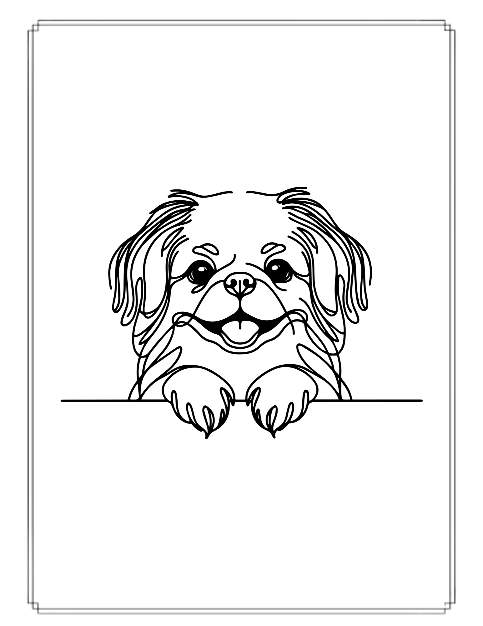 JAPANESE CHIN Printable Notecard .6 - Payhip