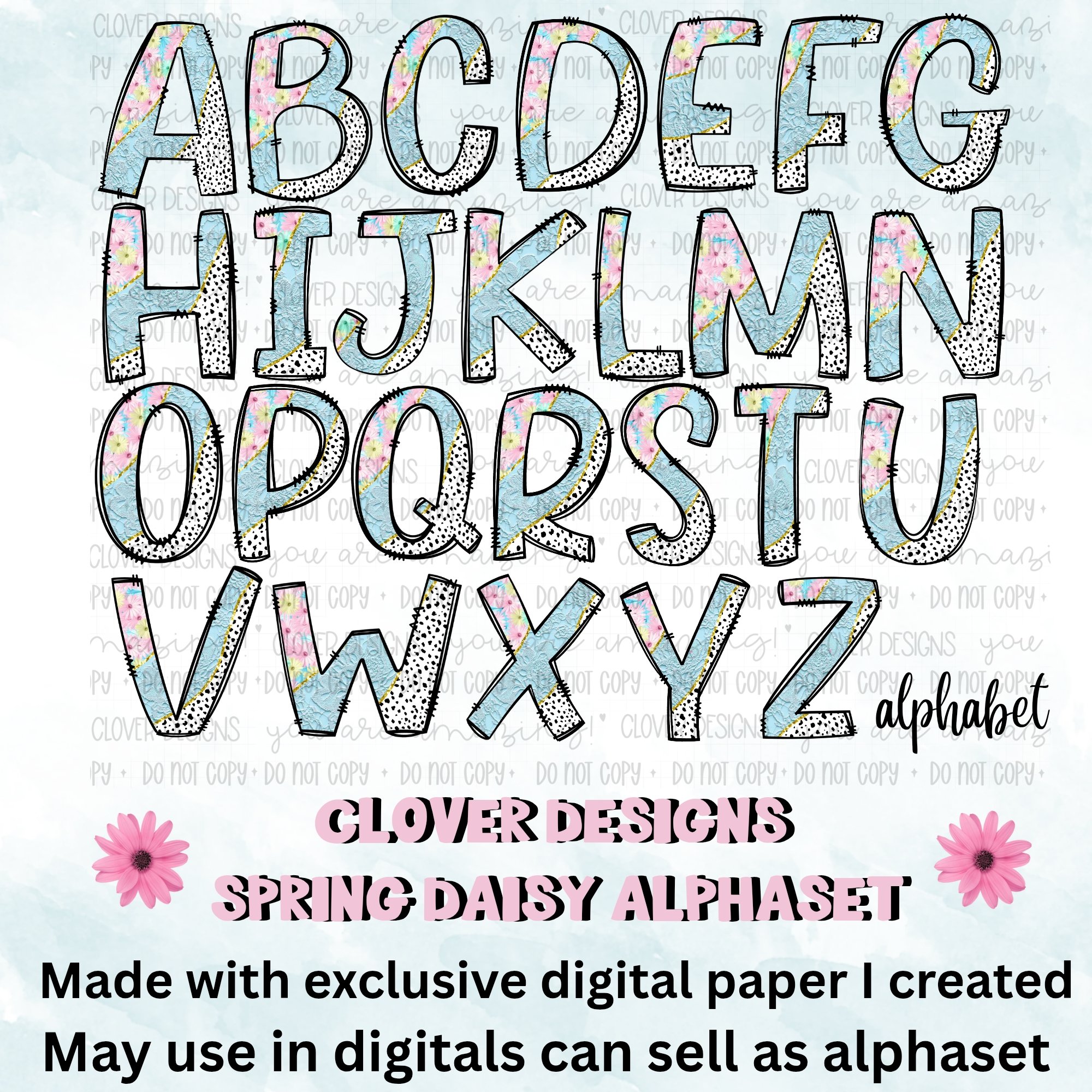Spring Daisy Alphaset OTF font - Payhip