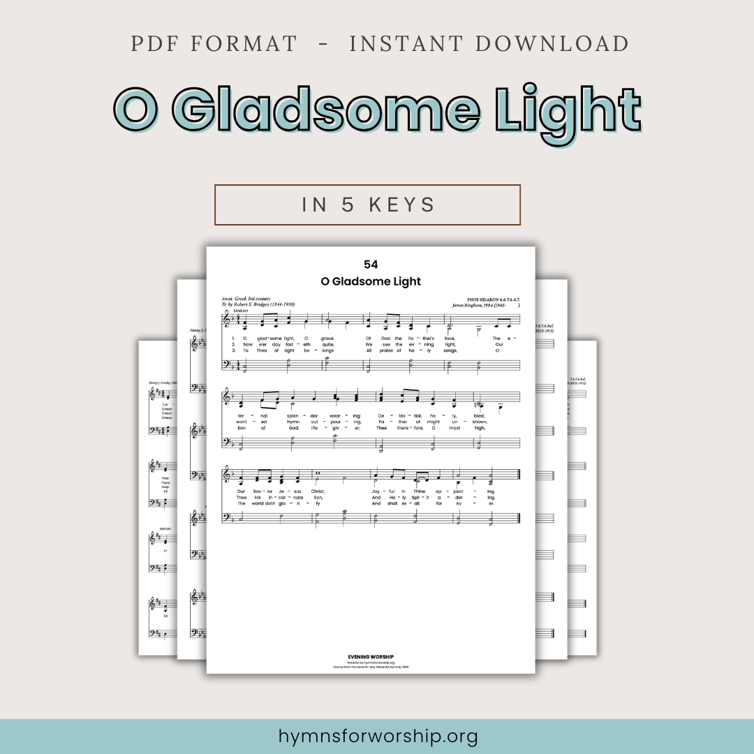 SDAH No. 54 O Gladsome Light (PDF - 5 Keys)