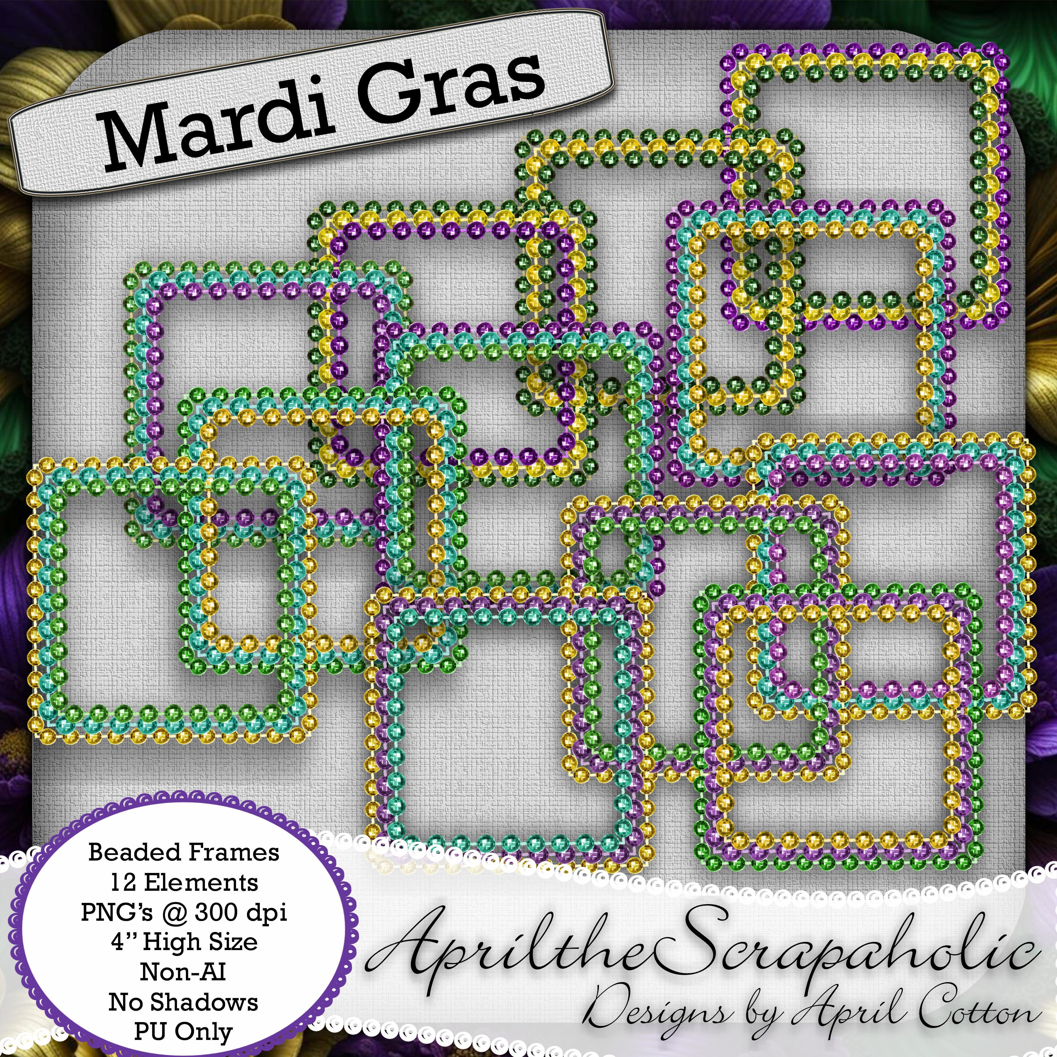 Mardi Gras - Beaded Frames - Payhip