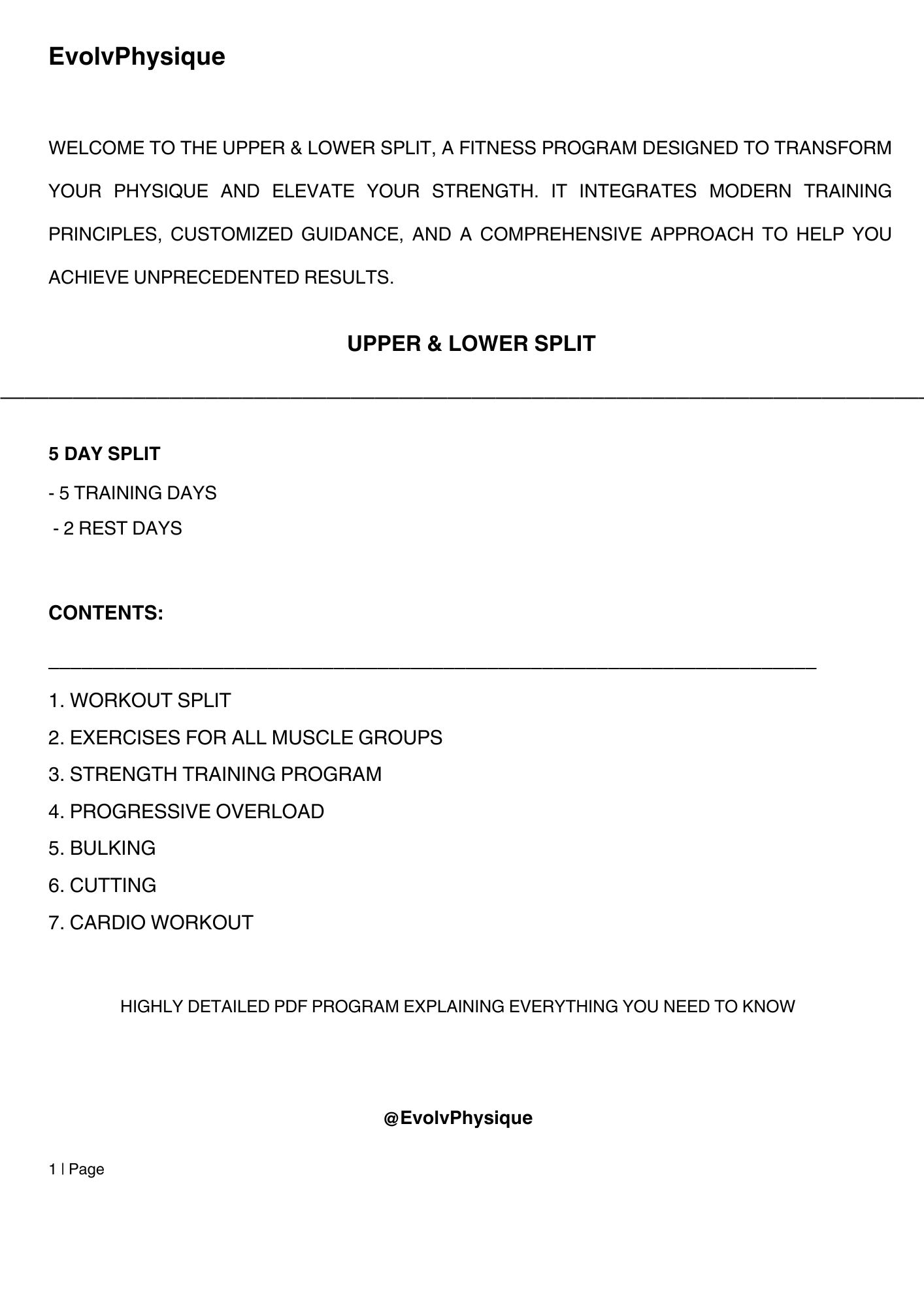 Upper Lower Training Program (Everything Included) - Payhip