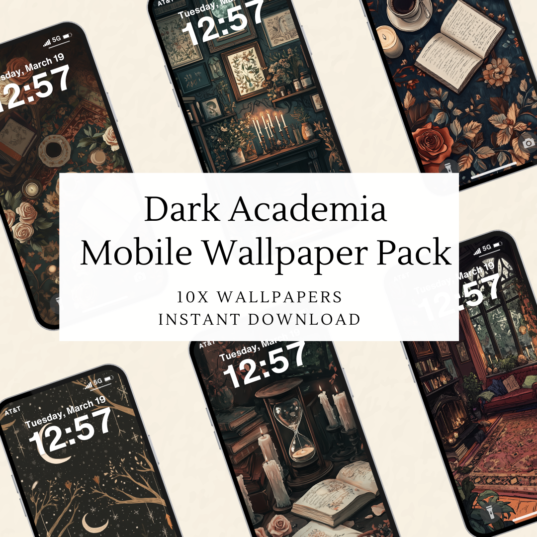 Dark Academia Mobile Wallpaper Pack (10x Designs) - Payhip