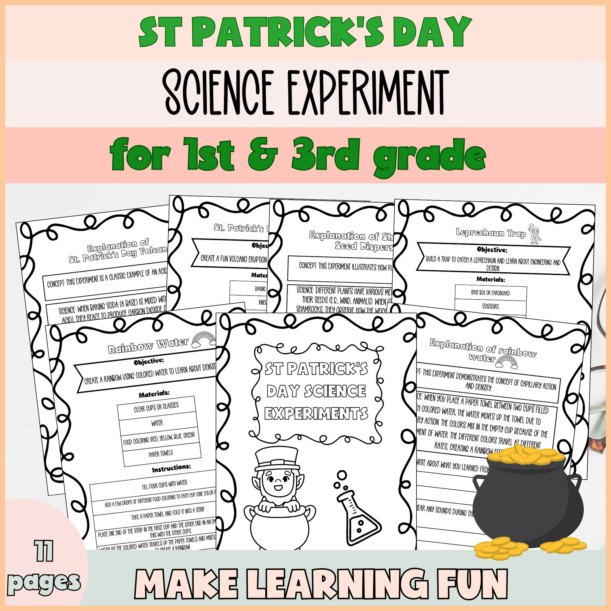 St Patricks Day Reading Comprehension Passages with Main Idea ...