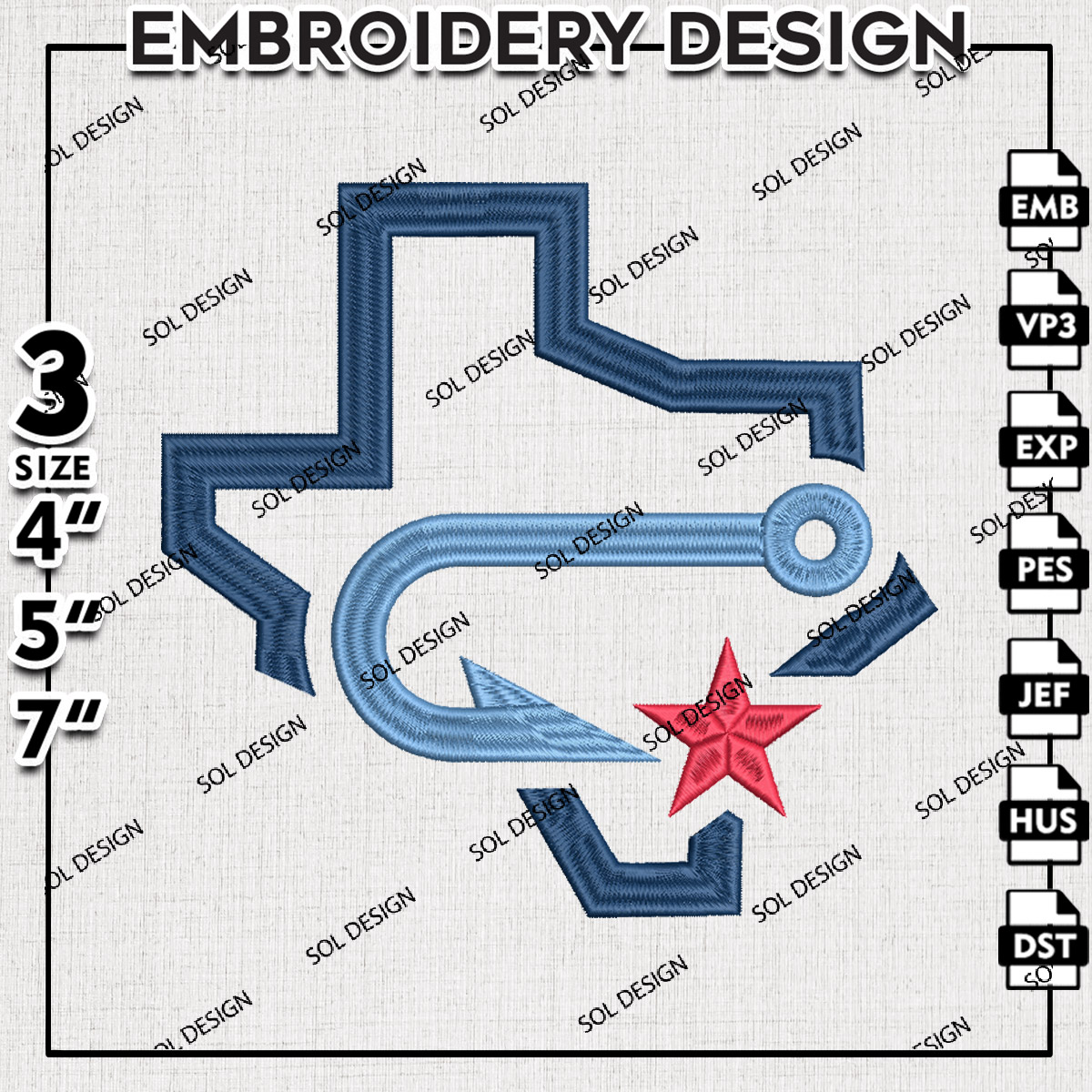 MiLB Corpus Christi Hooks Logo Embroidery Designs, Minor League ...