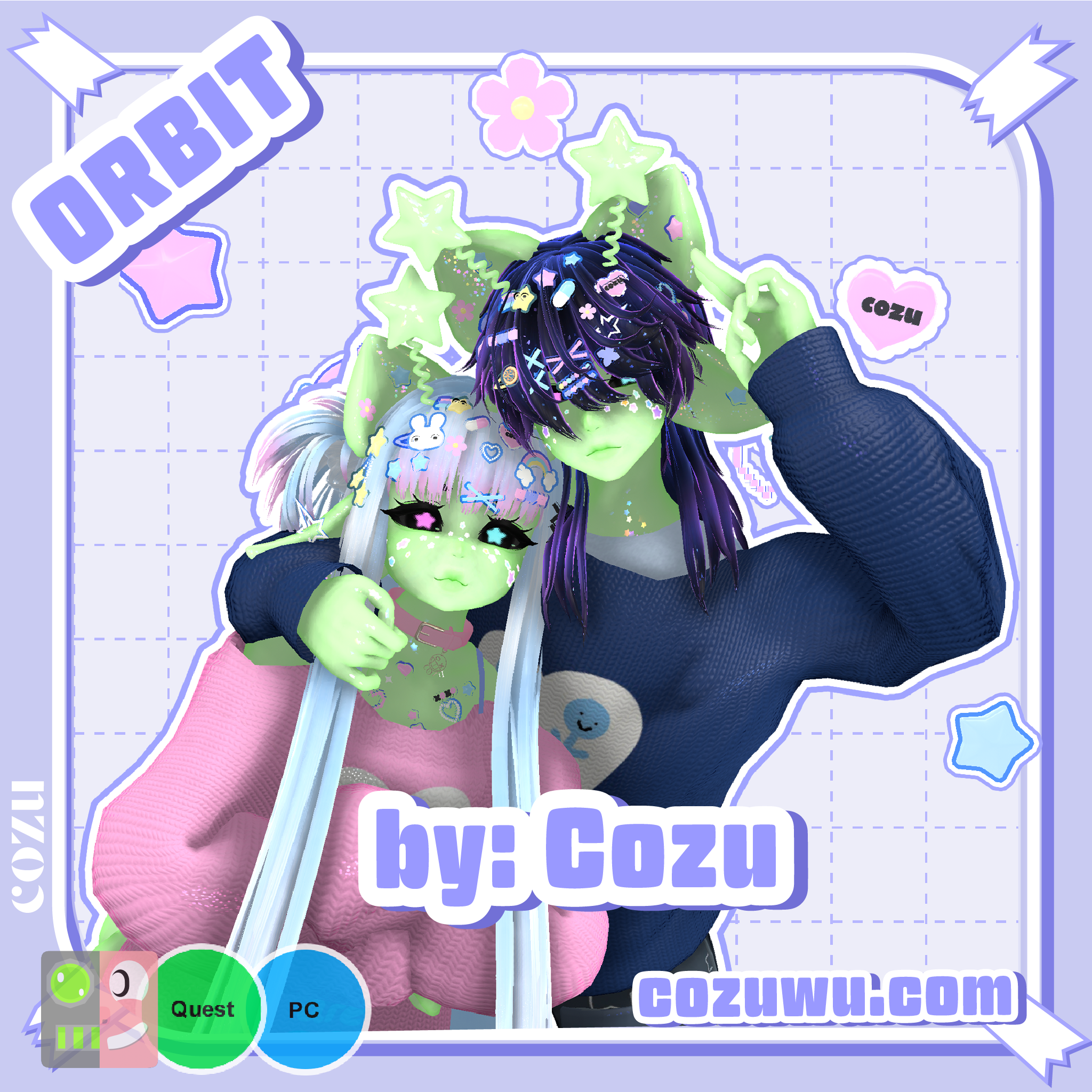 ORBIT ♡ PC┋QUEST┋FACE TRACKING $5 BUDGET AVATAR