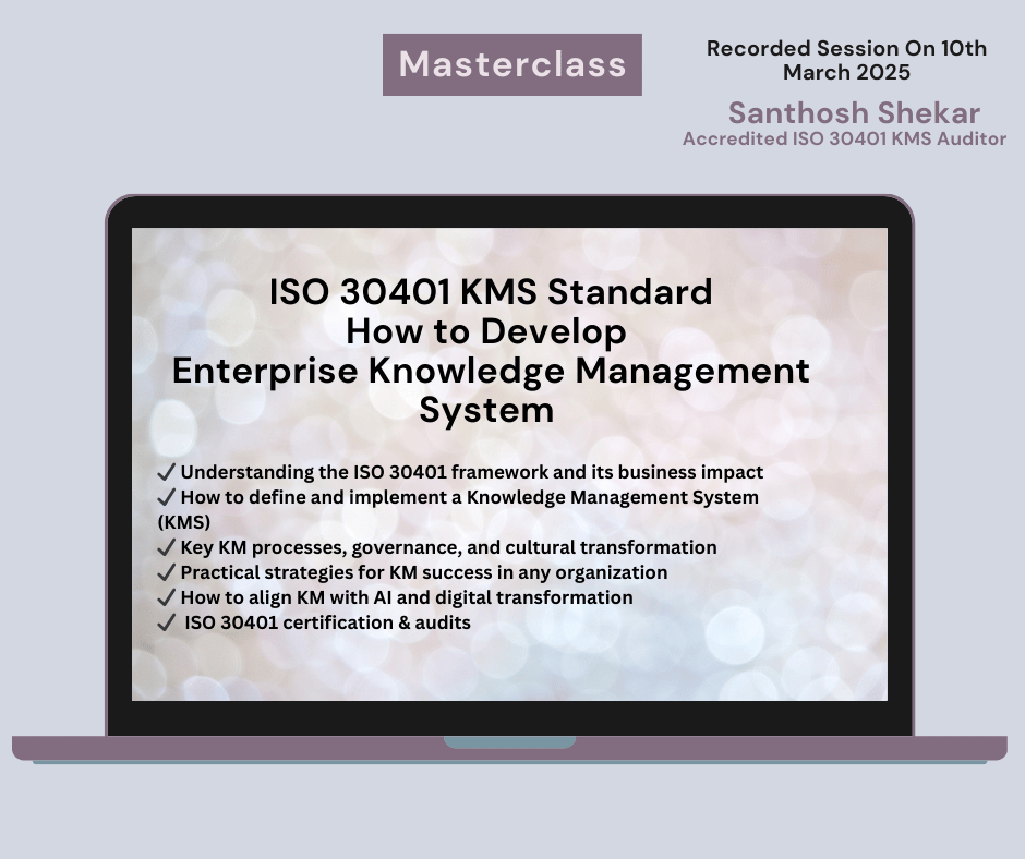 ISO 30401 KMS Masterclass Offline Videostream - Payhip